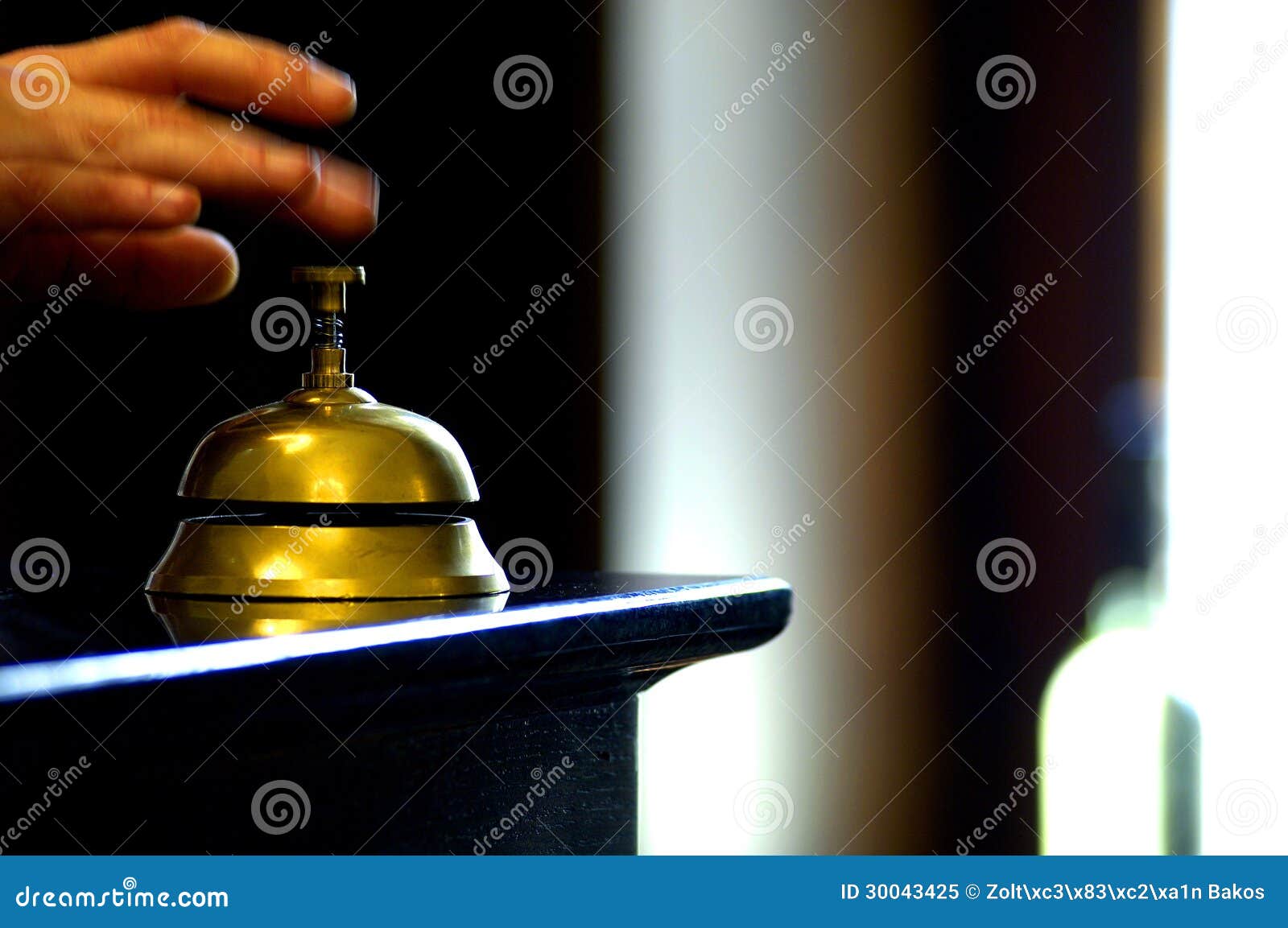 Bell on table stock image. Image of help, ring, assistance - 30043425