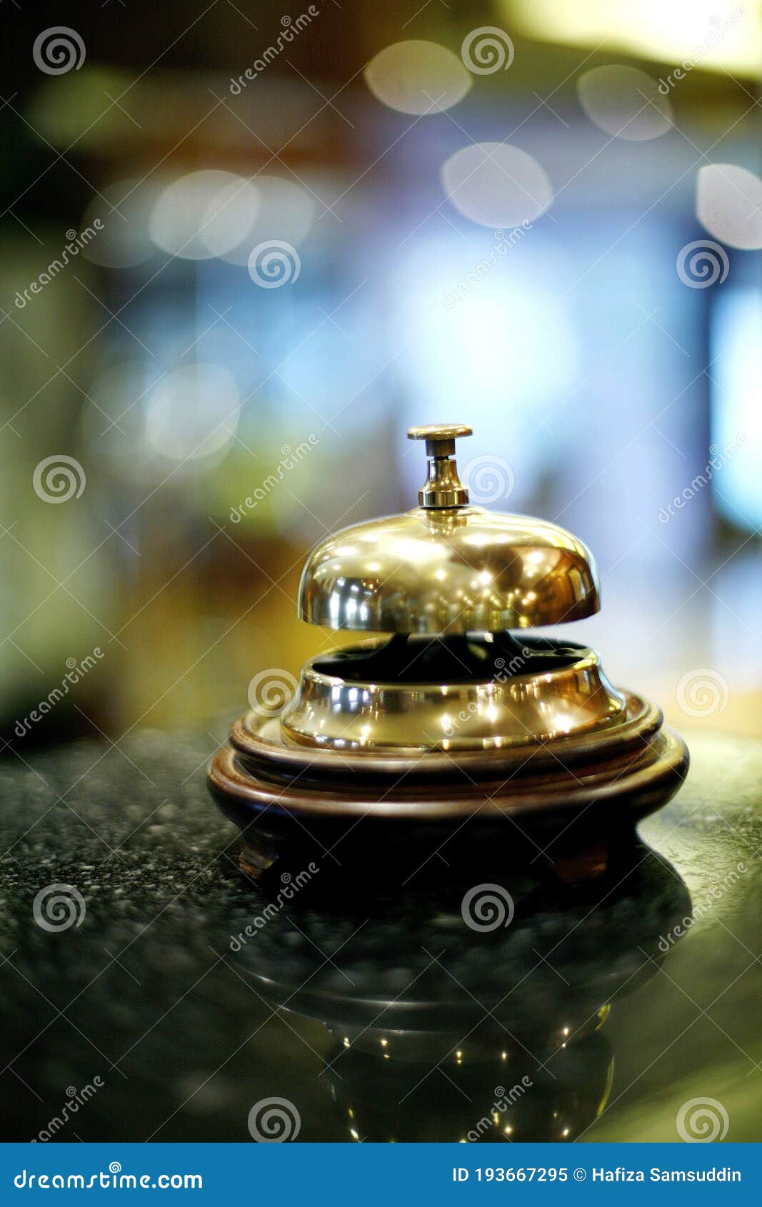 Front Desk Call Bell. Conceptual Image Shot Stock Image - Image of ...