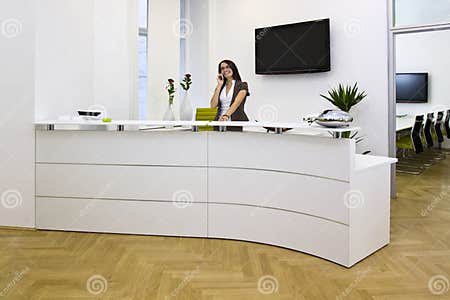 Front desk lady stock photo. Image of office, laughing - 11011638