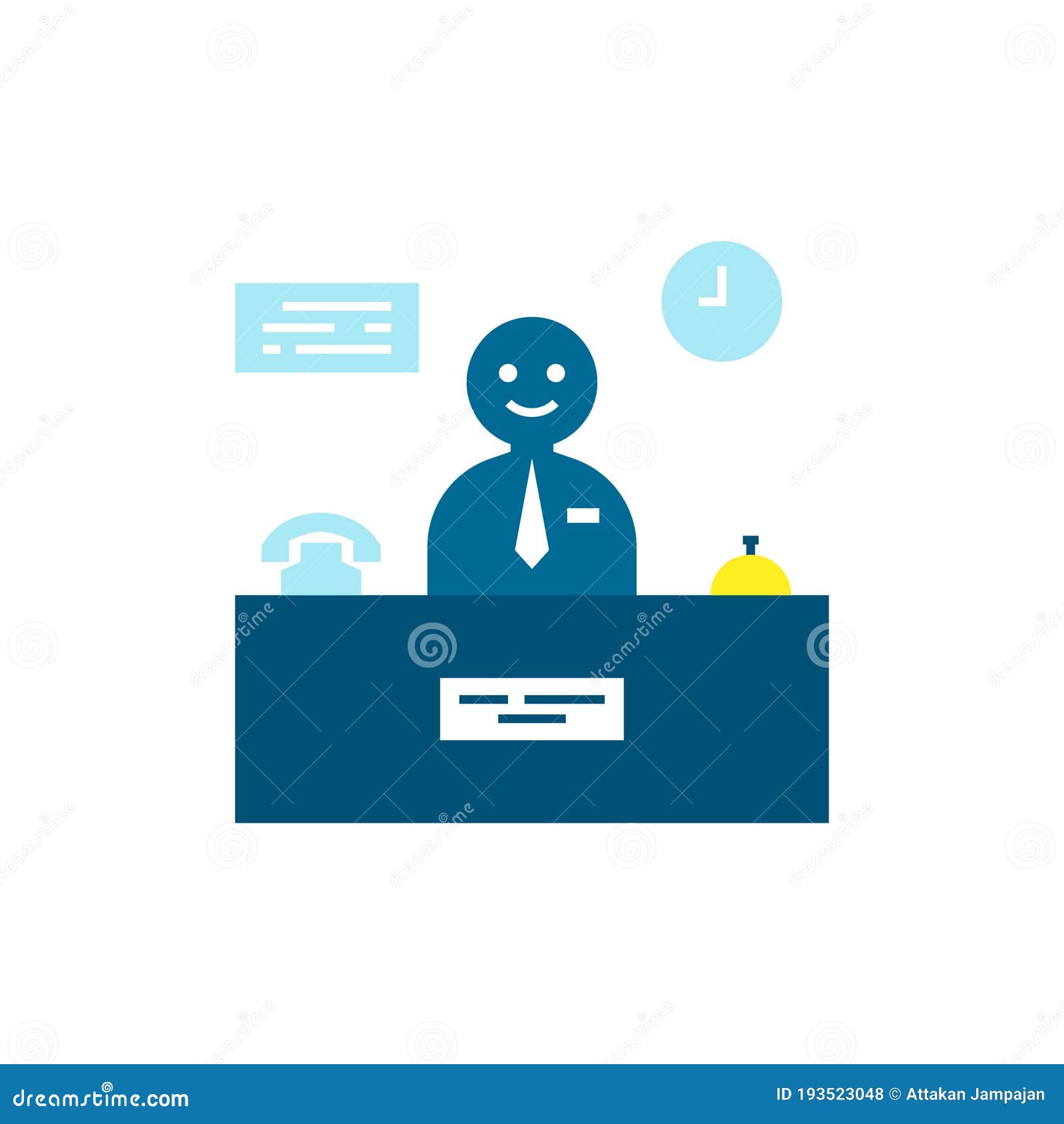 Front Desk or Reception Icon,Vector and Illustration Stock Vector ...