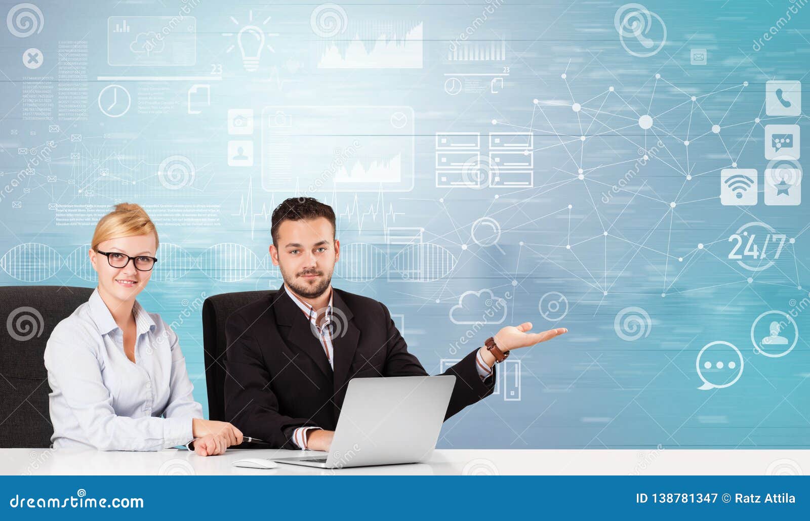 Front Desk Work with Workflow Concept Stock Image - Image of ...