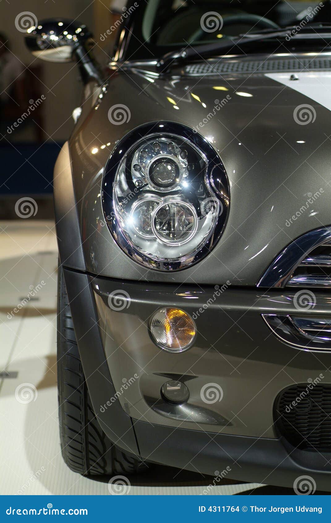Front Detail of Compact Car Stock Photo - Image of mini, metallic: 4311764