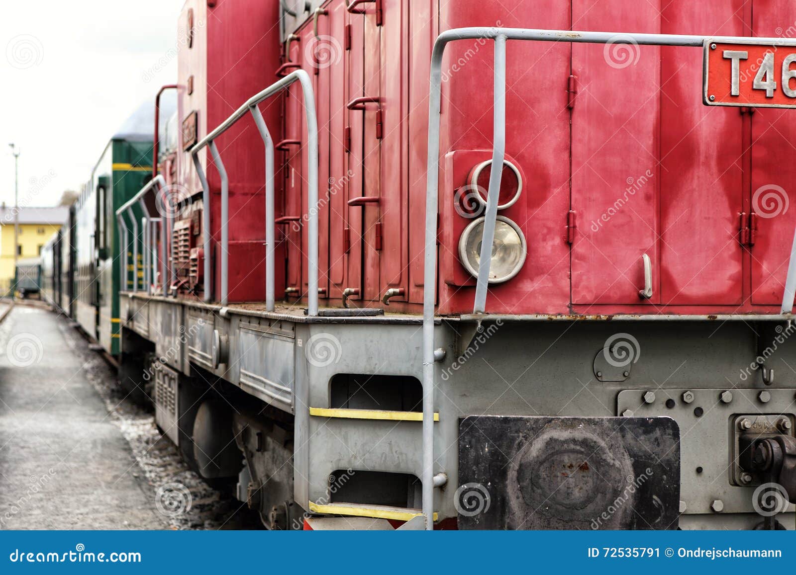 Front of diesel engine stock image. Image of railway - 72535791