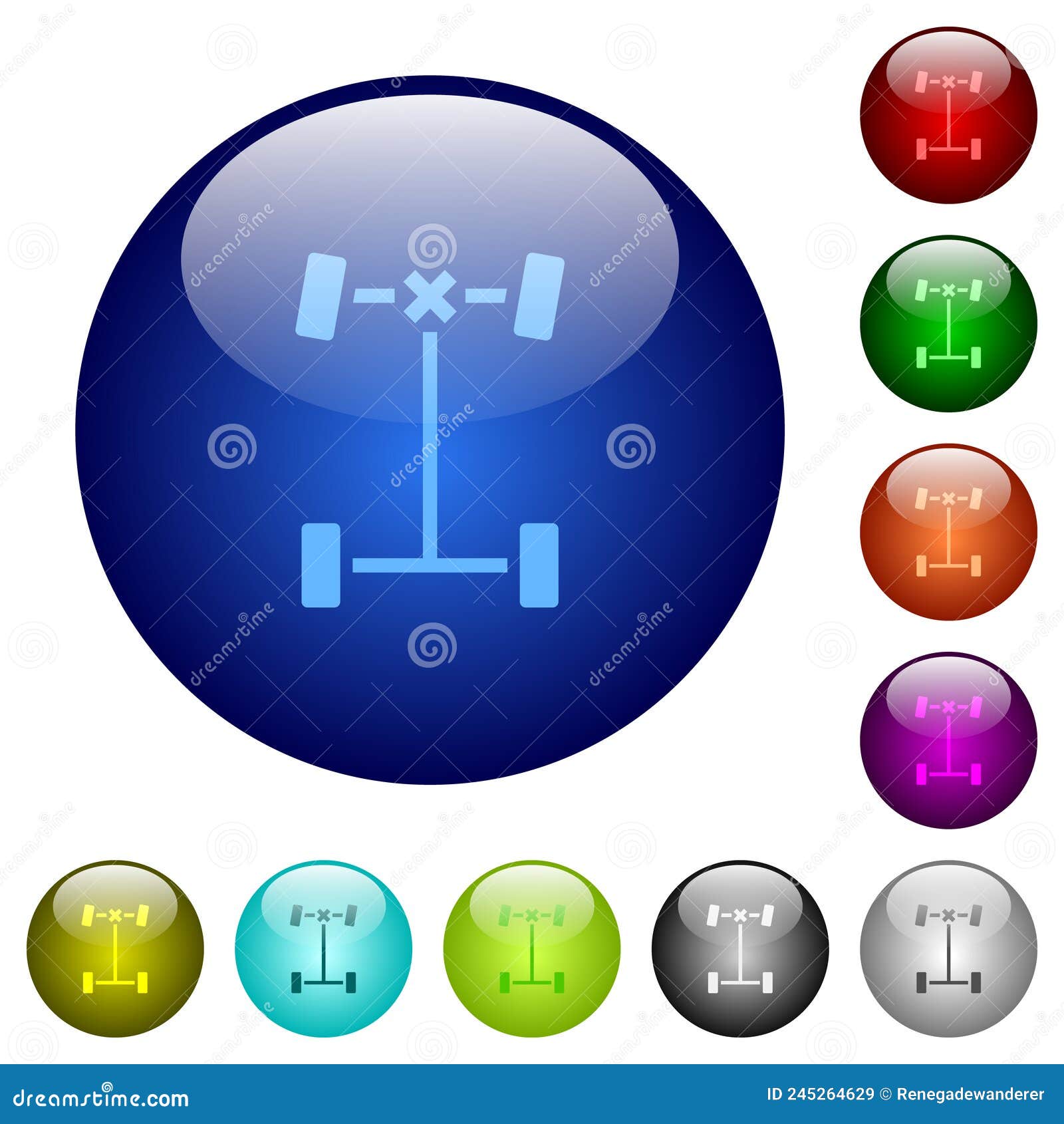 Front Differential Lock Color Glass Buttons Stock Vector - Illustration ...