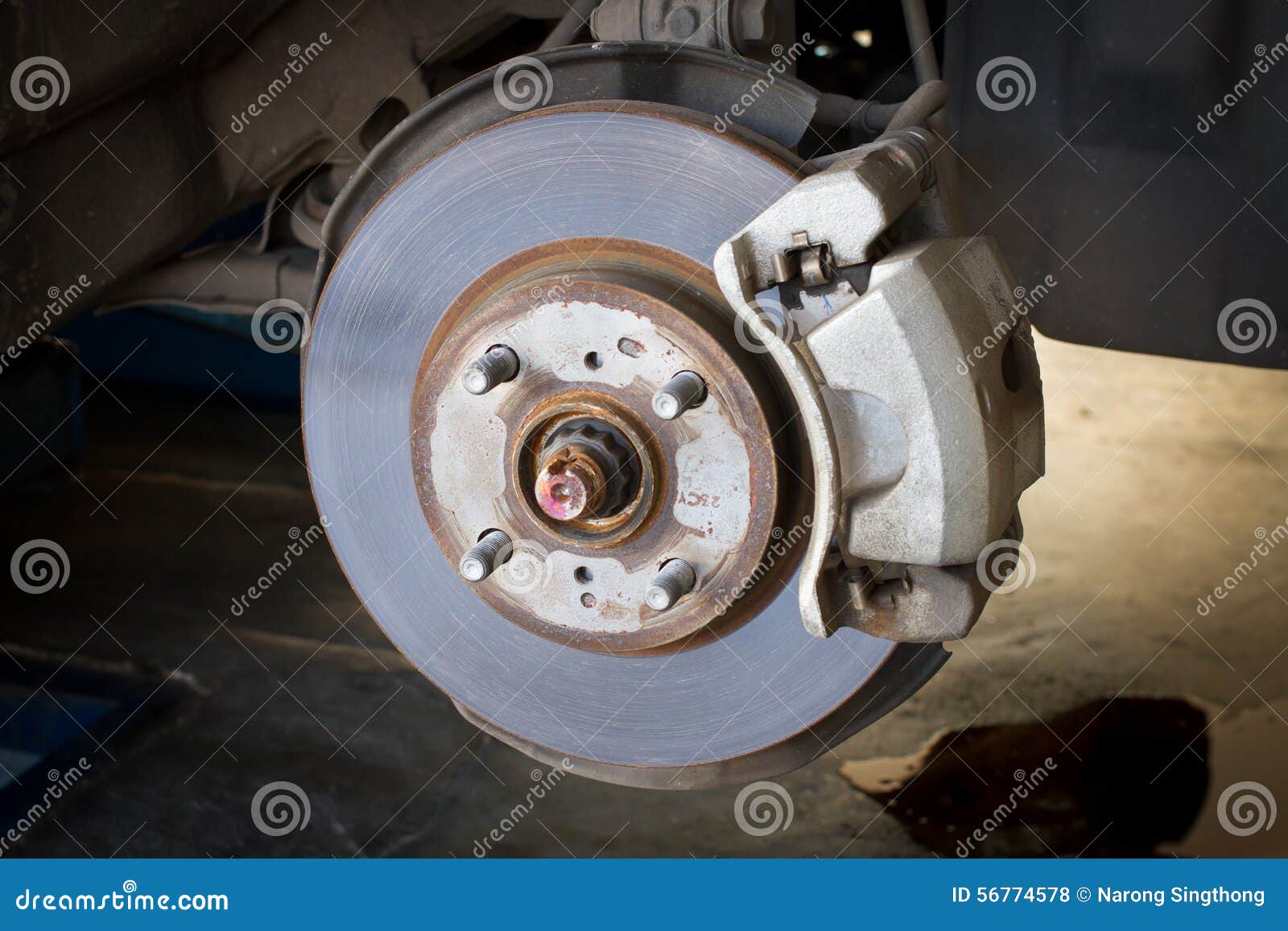 Front Disk Brake Assembly on a Car Stock Photo - Image of assembly ...