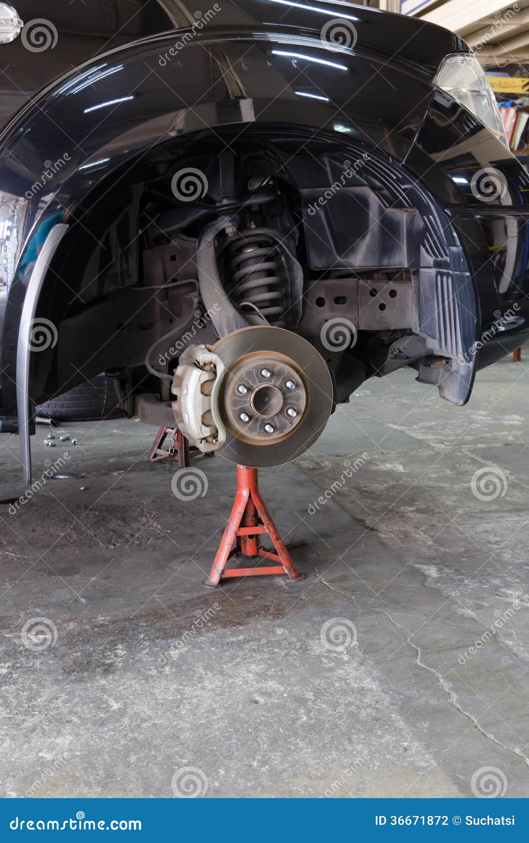 Front Disk Brake On A Modern Car. Brake System Show Real Royalty-Free ...