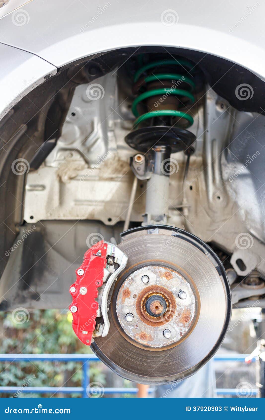 Front Disk Brake Assembly Repair Stock Image - Image of mechanical ...