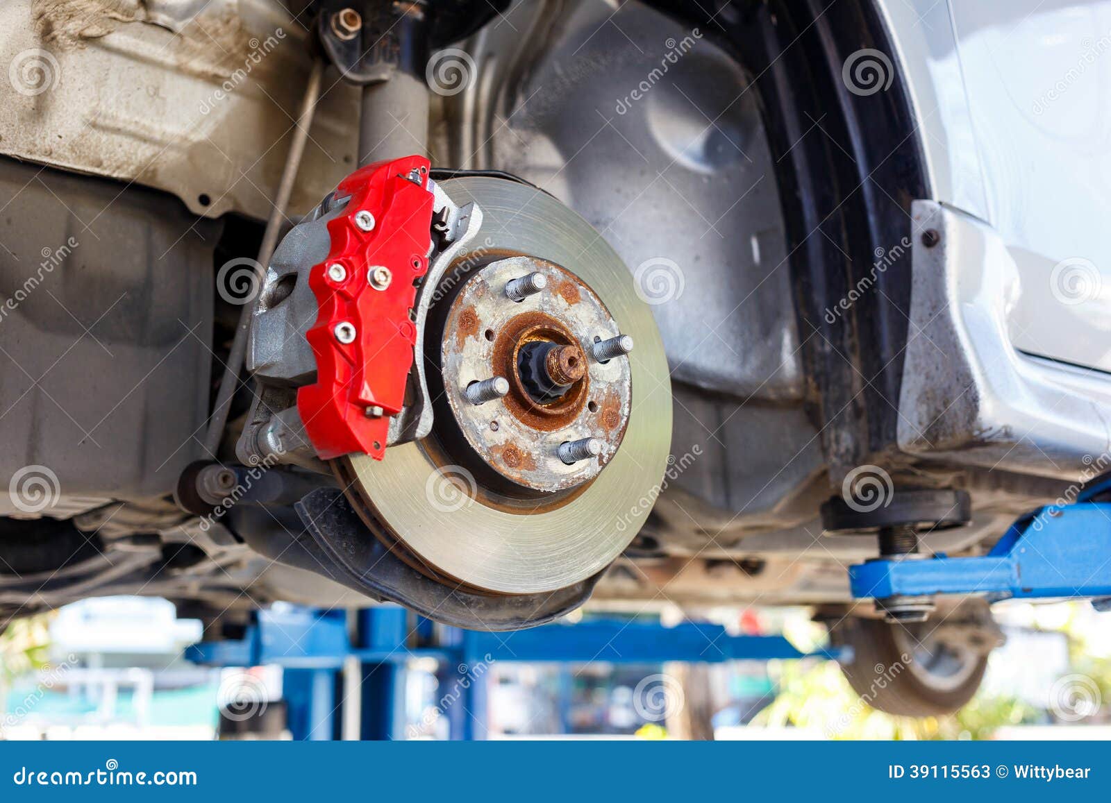 Front Disk Brake Assembly Repair Stock Image - Image of silver, pair ...