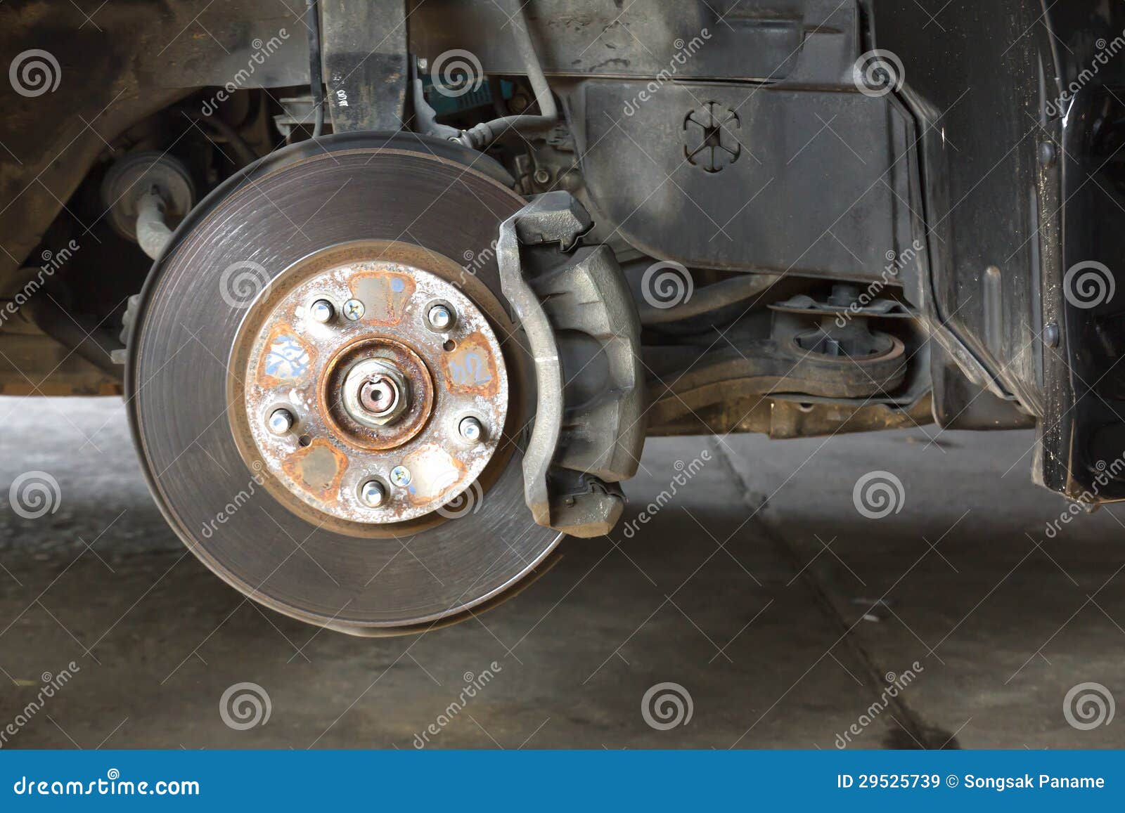 Front disk brake on car stock image. Image of rotor, inspection - 29525739