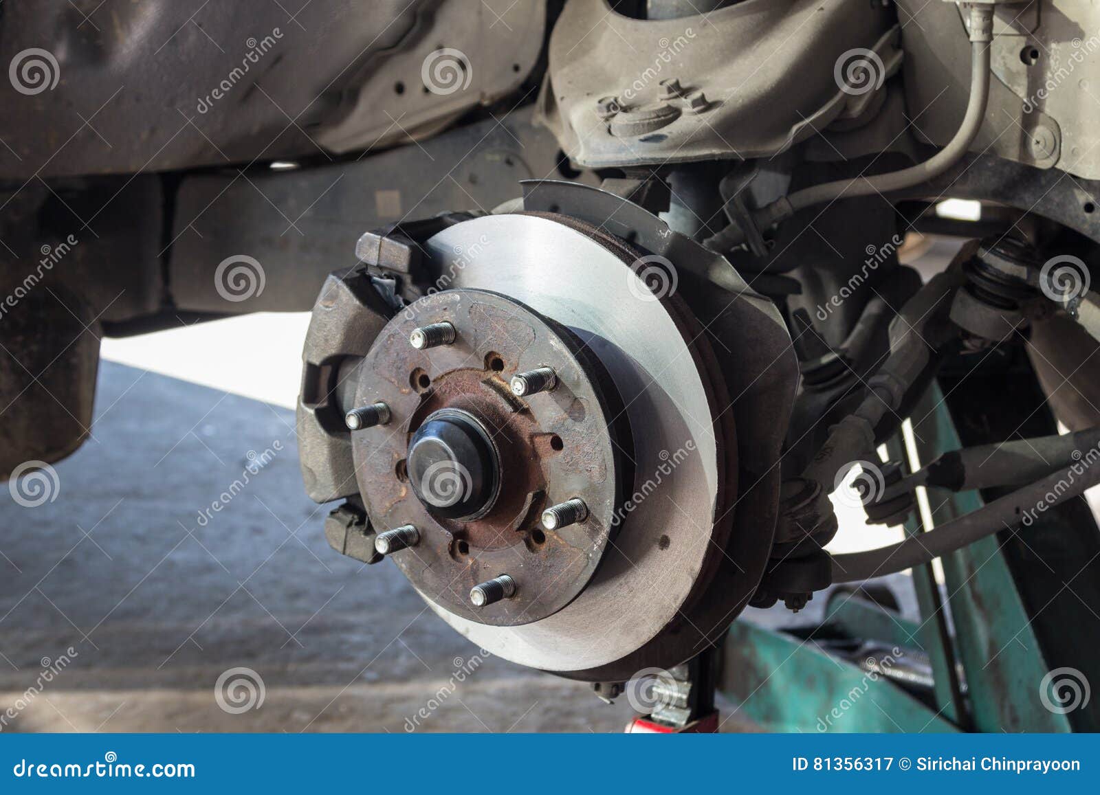 Front Disk Brake after Rebuild Surface on Car Stock Image - Image of ...