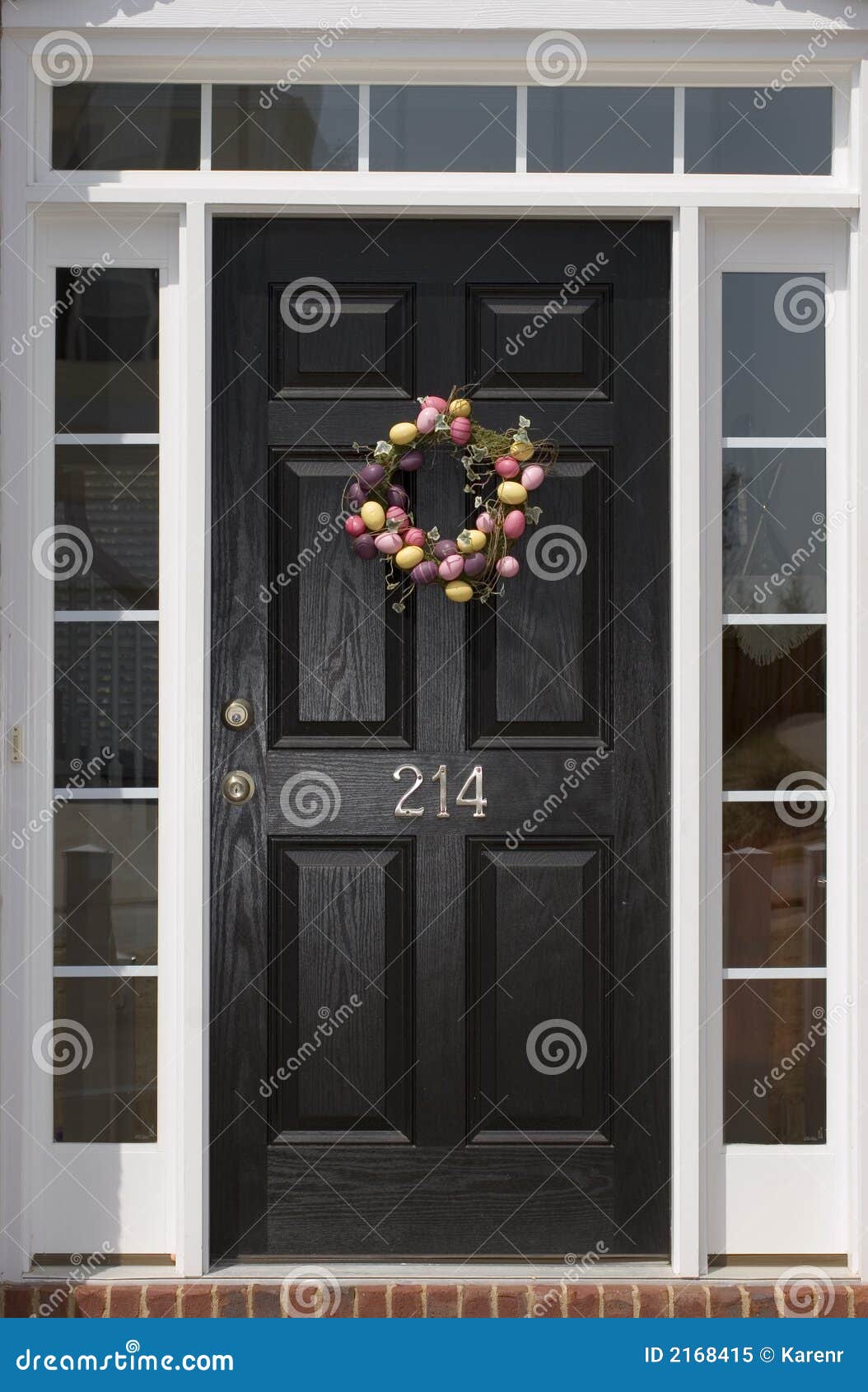 Front Door stock image. Image of transom, lever, decorative - 2168415