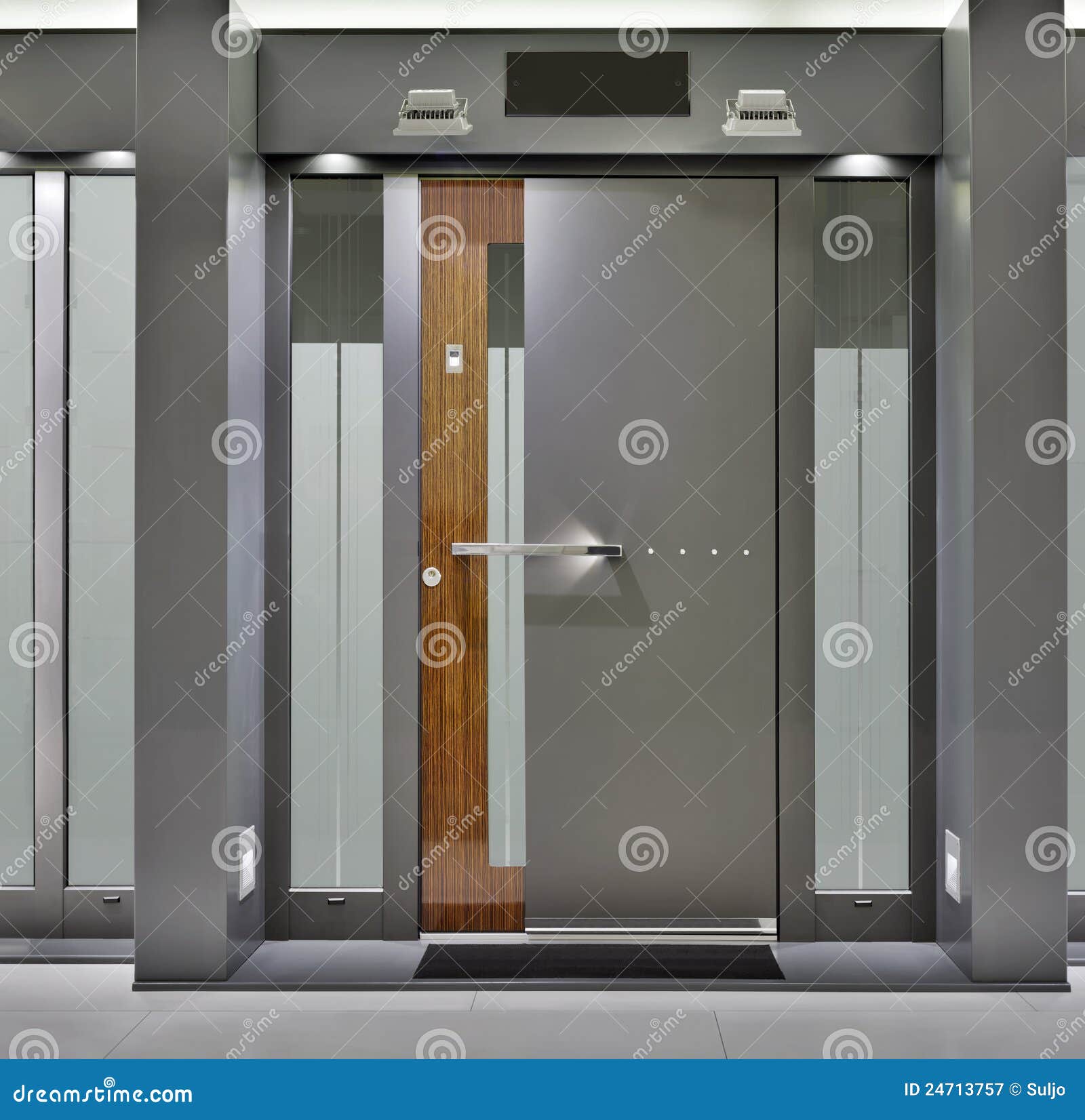 Front Door stock image. Image of handle, aluminum, corporate - 24713757