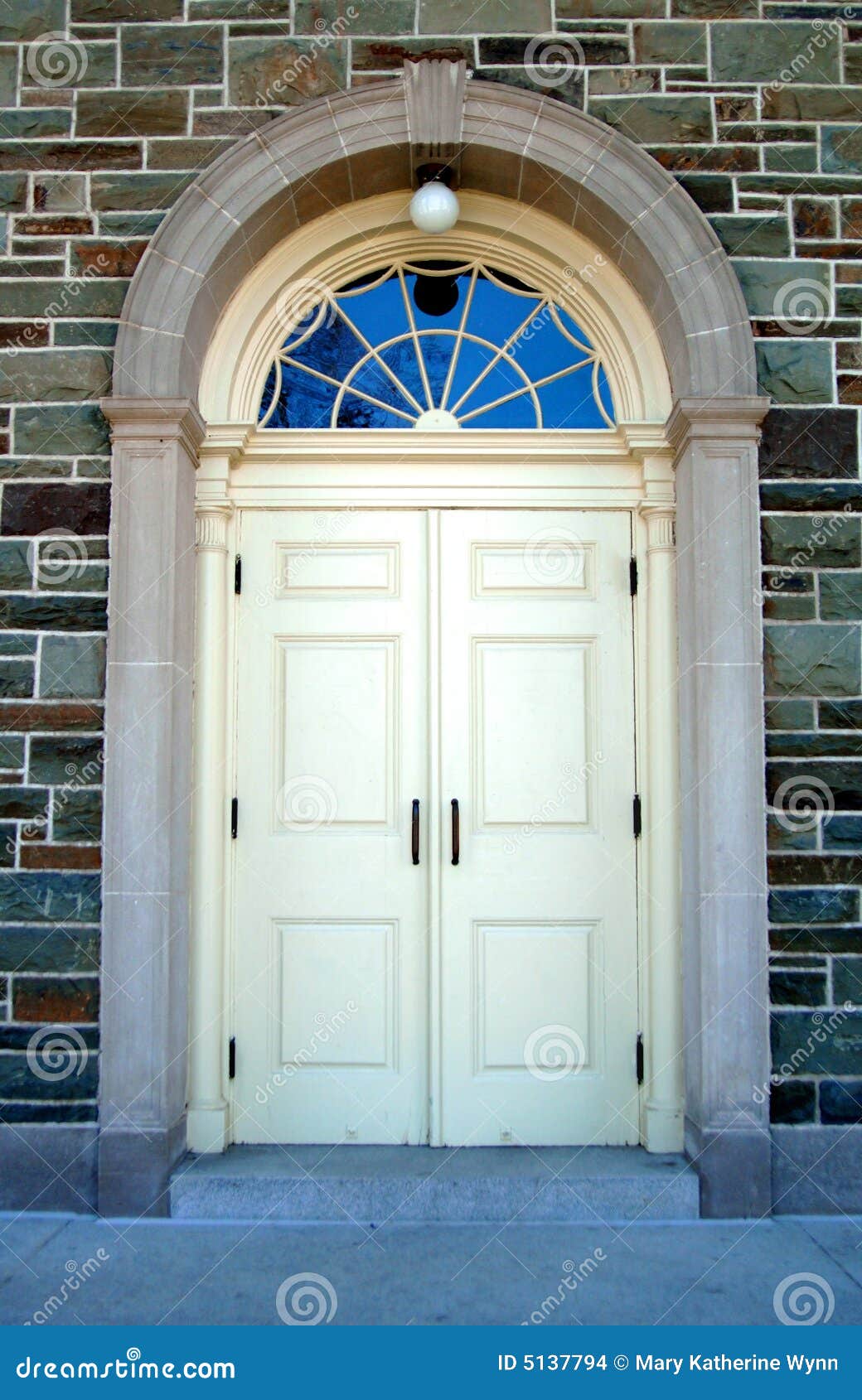 Front Door stock photo. Image of double, archway, bricks - 5137794