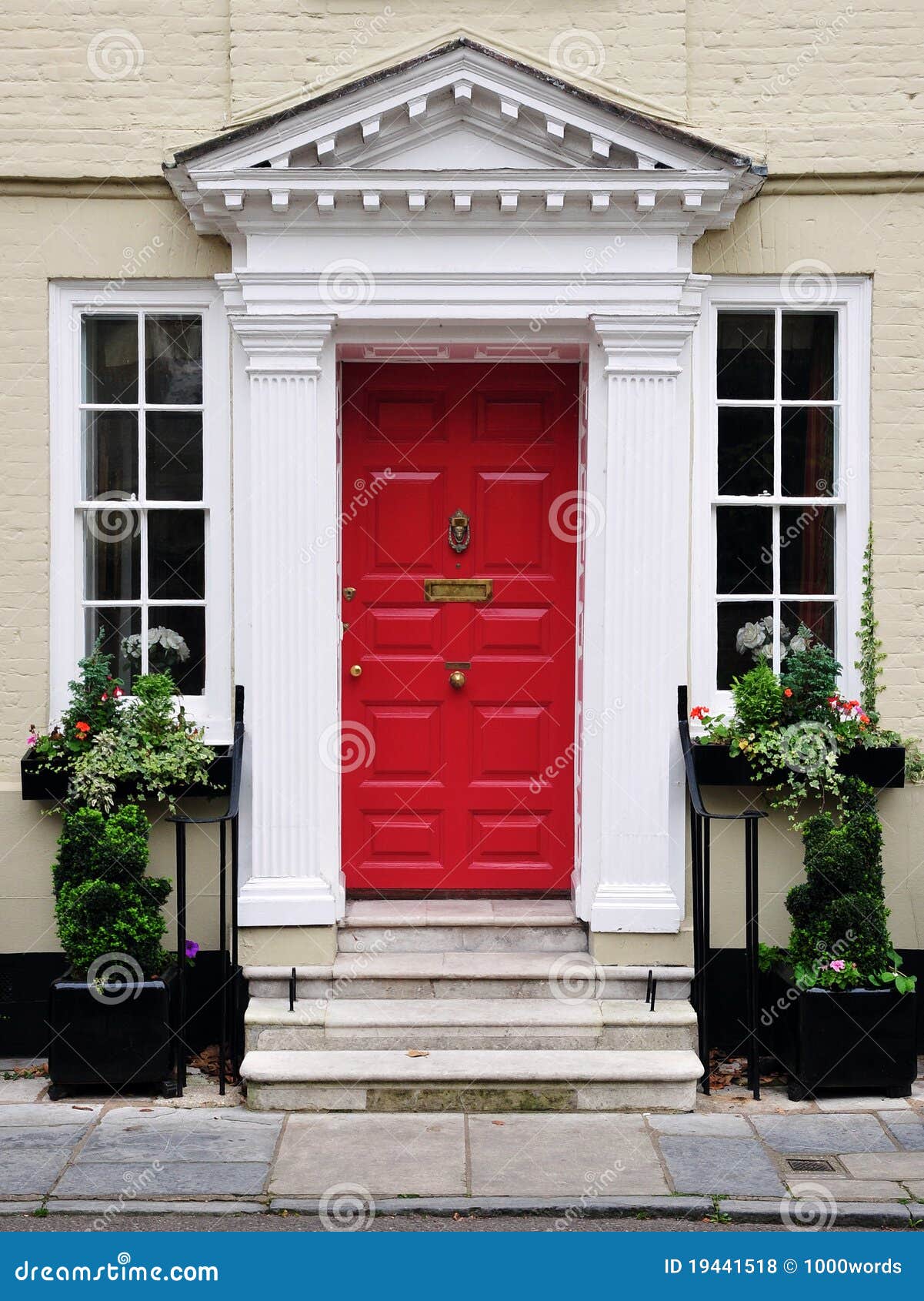 Front Door Of A Beautiful House Stock Photo - Image of door, garden ...