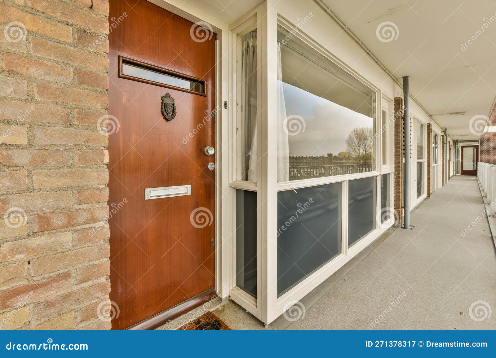 The Front Door of a Building with a Large Window Editorial Photography ...