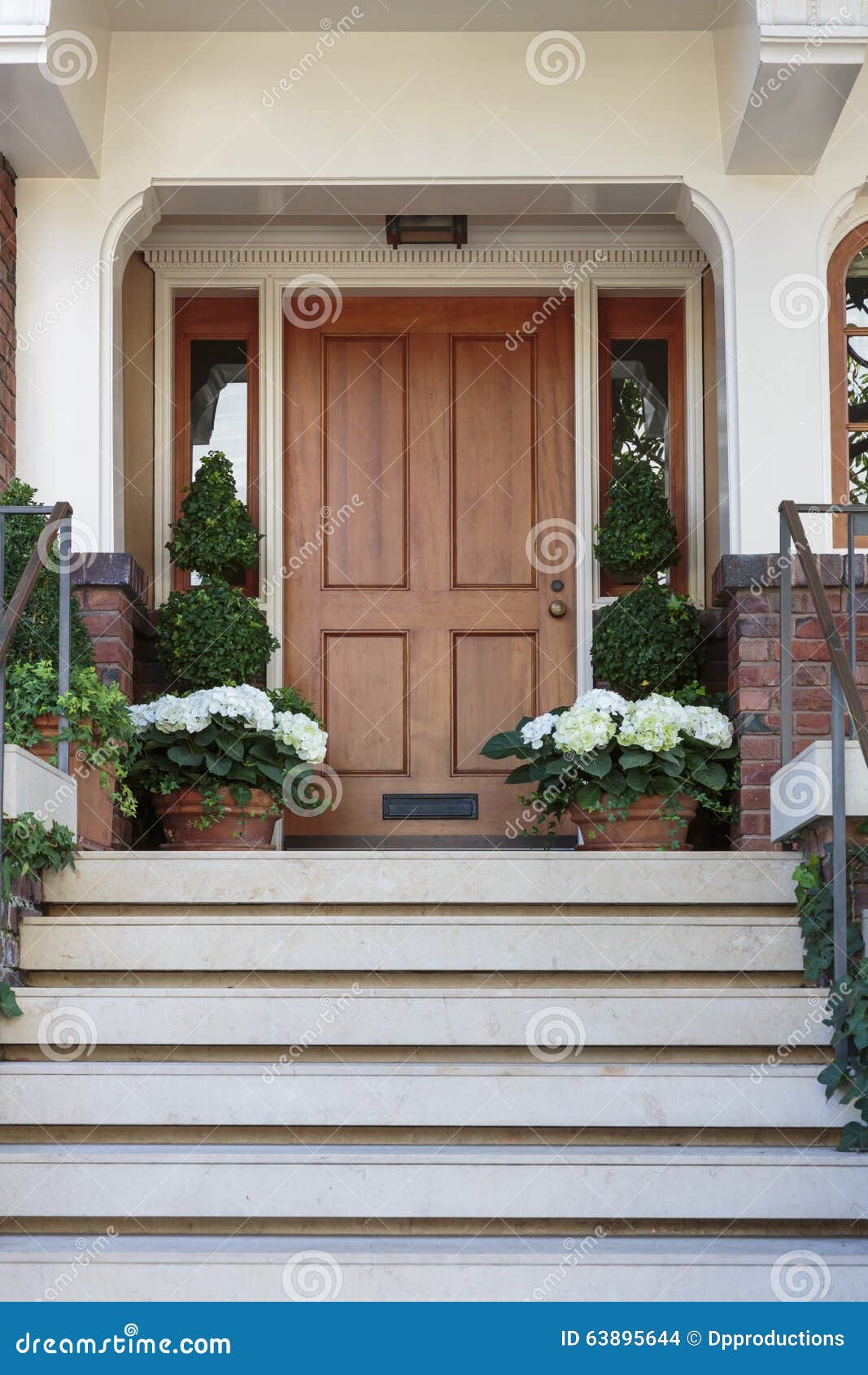 Front Door, Front View of Front Brown Door Stock Photo - Image of ...