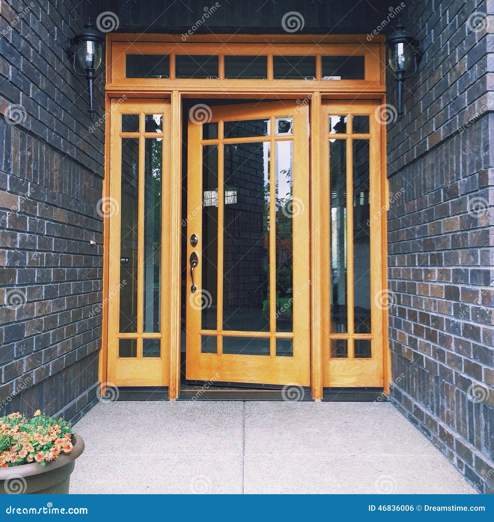 Front Door stock photo. Image of brick, house, door, front - 46836006
