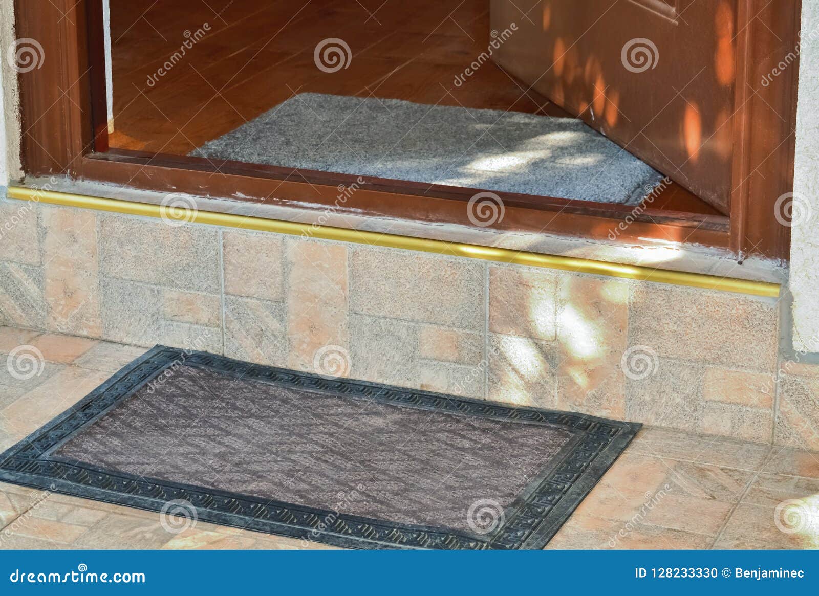 Front door of a house stock photo. Image of porch, detail - 128233330