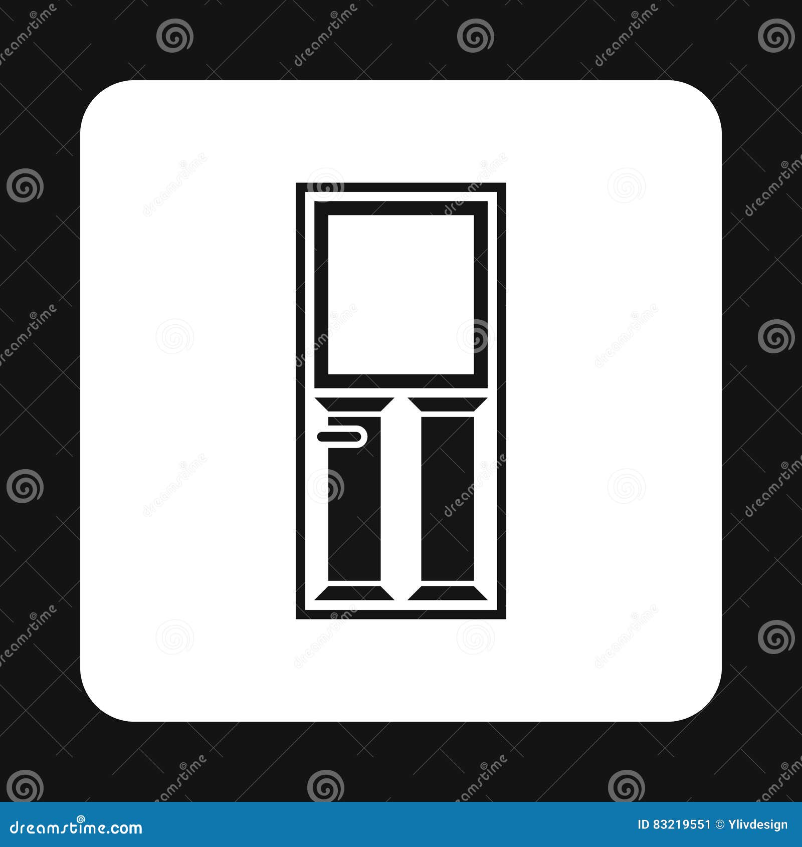 Front Door Icon, Simple Style Stock Vector - Illustration of black ...