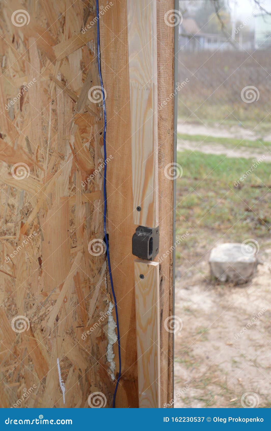 Front Door Insulation with Foam on the Box Stock Image - Image of ...