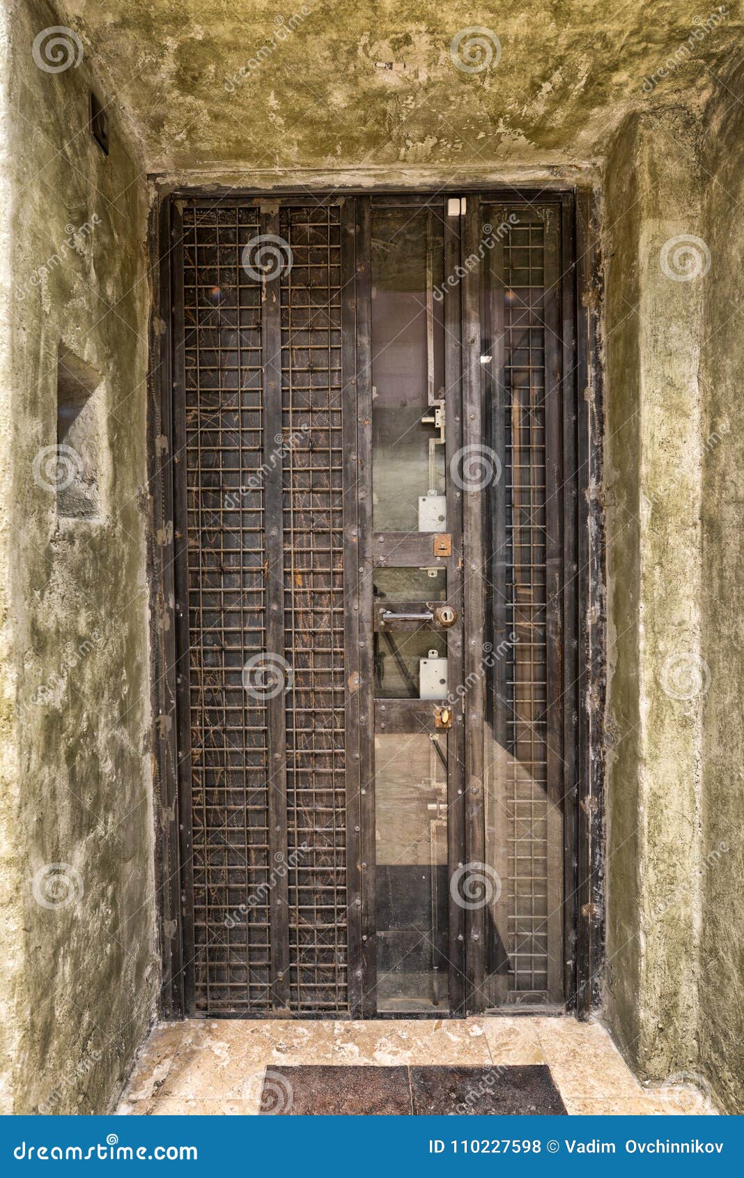Front Door with Lock in the Loft . Stock Photo - Image of multi ...
