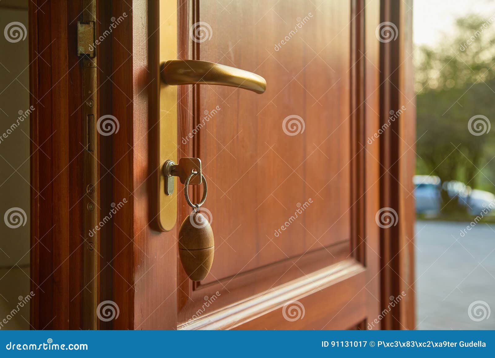 Front Door Open stock image. Image of door, wood, enter - 91131017