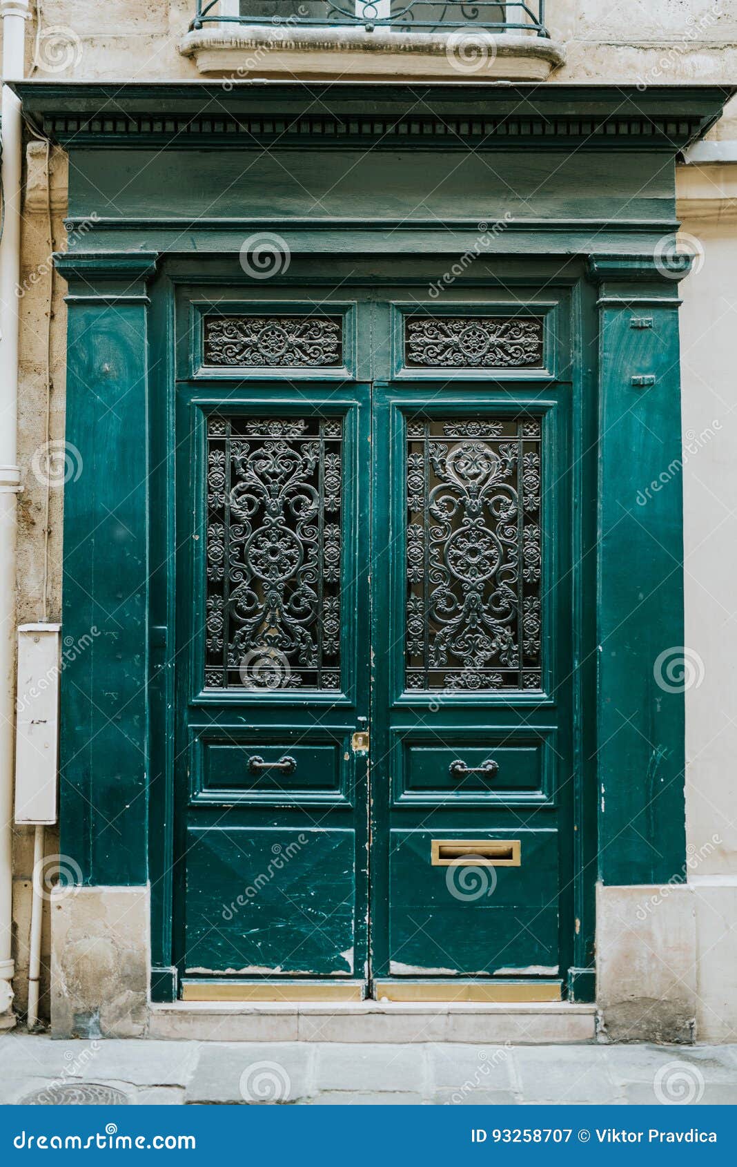 Front Door in Paris stock image. Image of doorway, double - 93258707