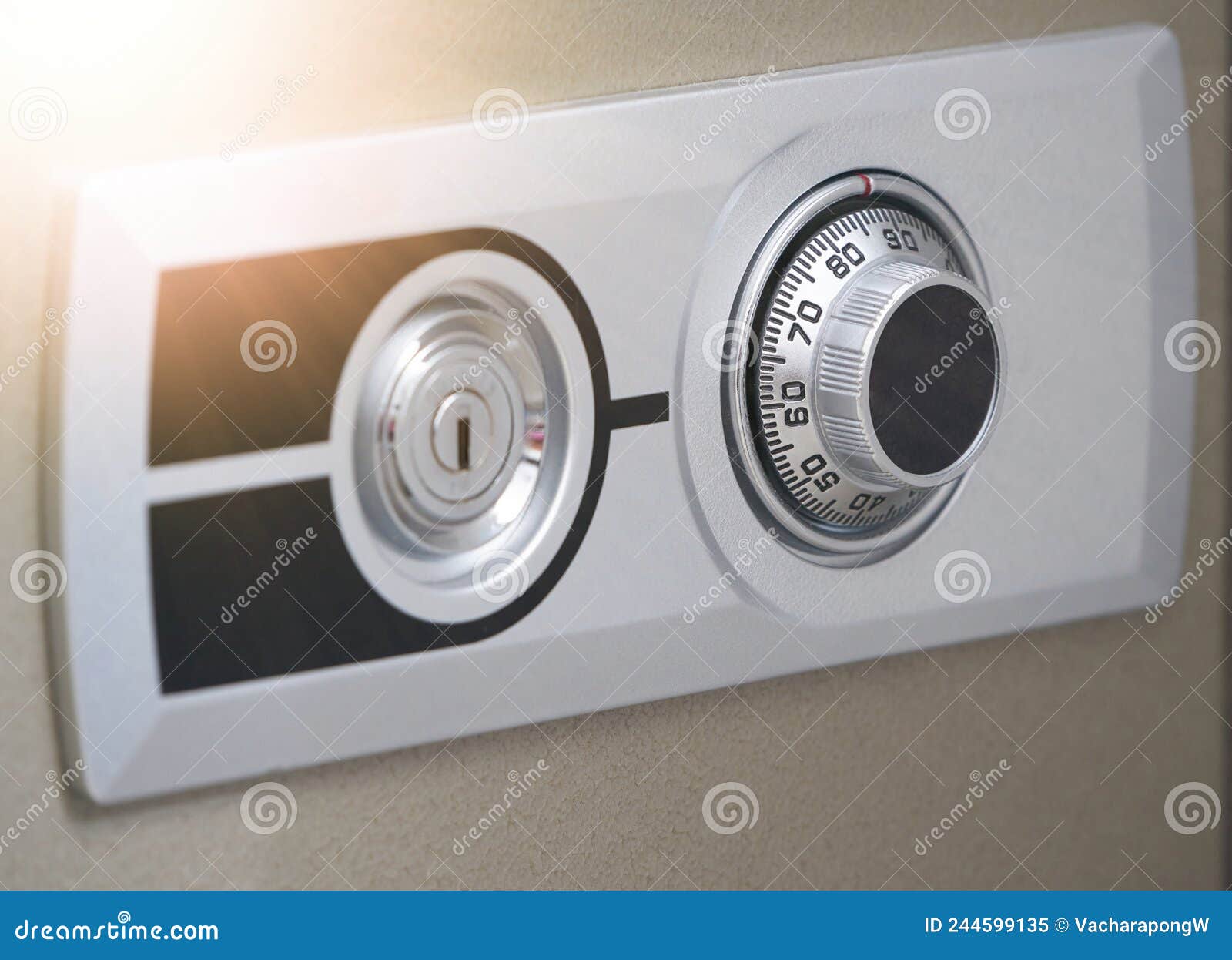 Front Door of Safe,dial Mechanic and Key Hole for Open Stock Image ...