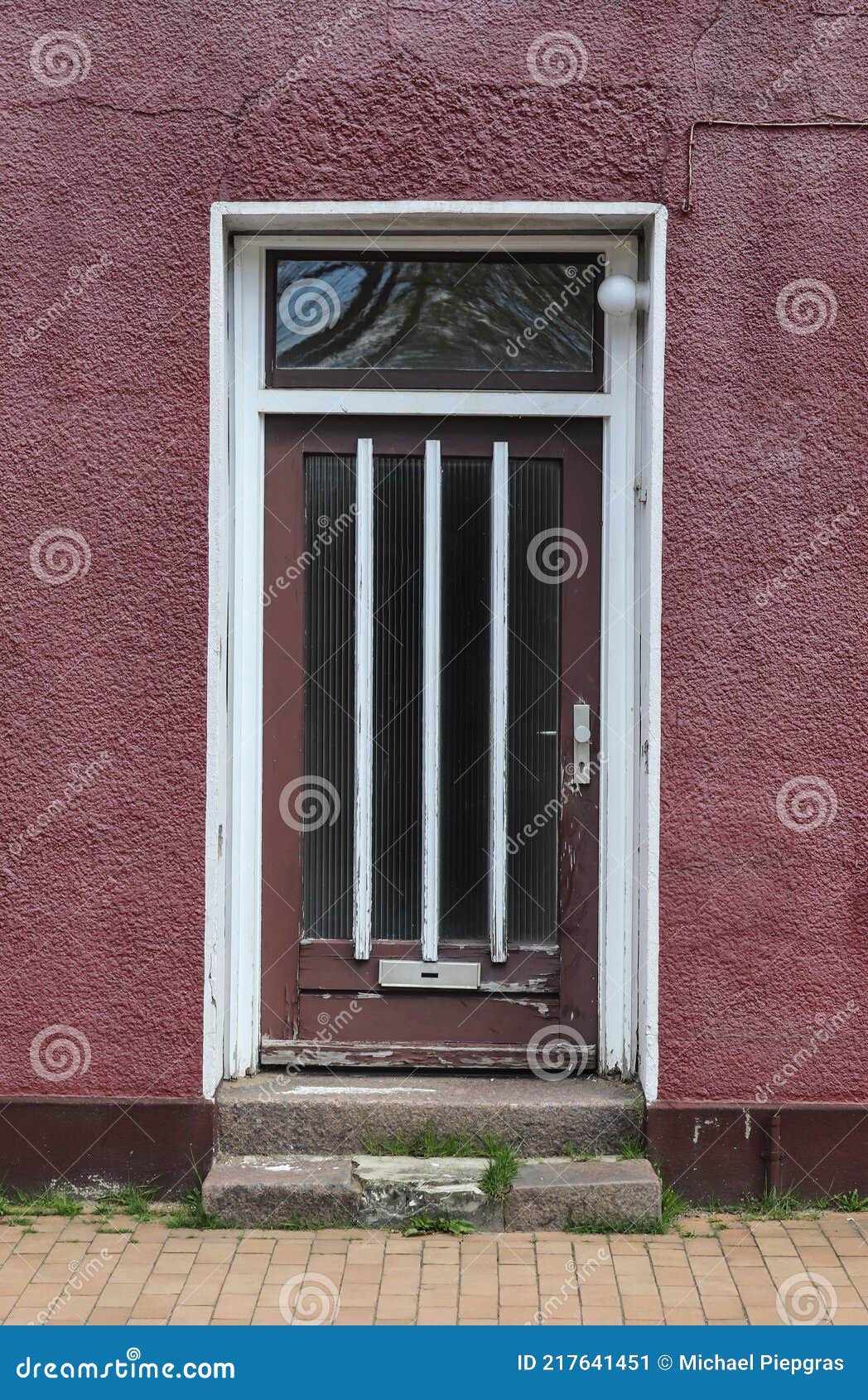 Front Door of a Small House in Germany Stock Image - Image of frame ...