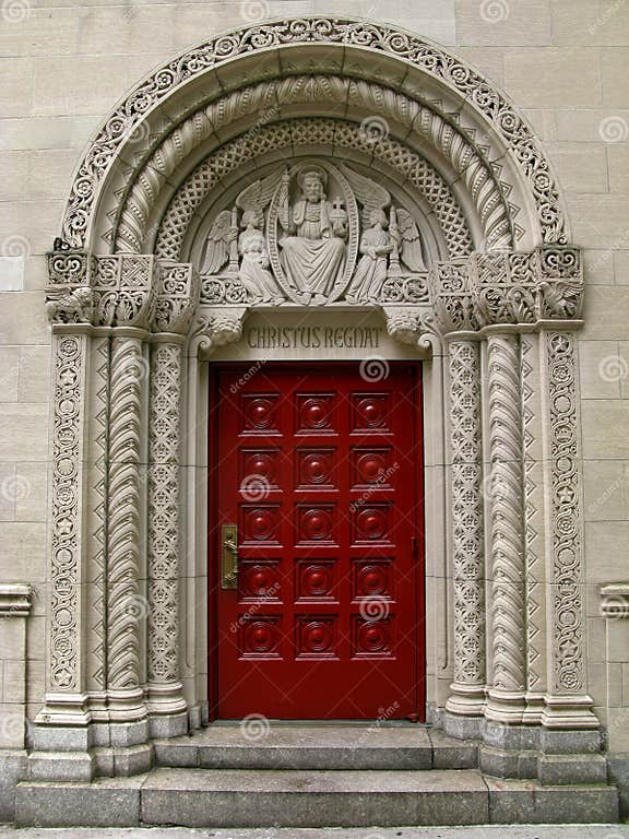 Front door to a chruch stock image. Image of street, house - 10615751