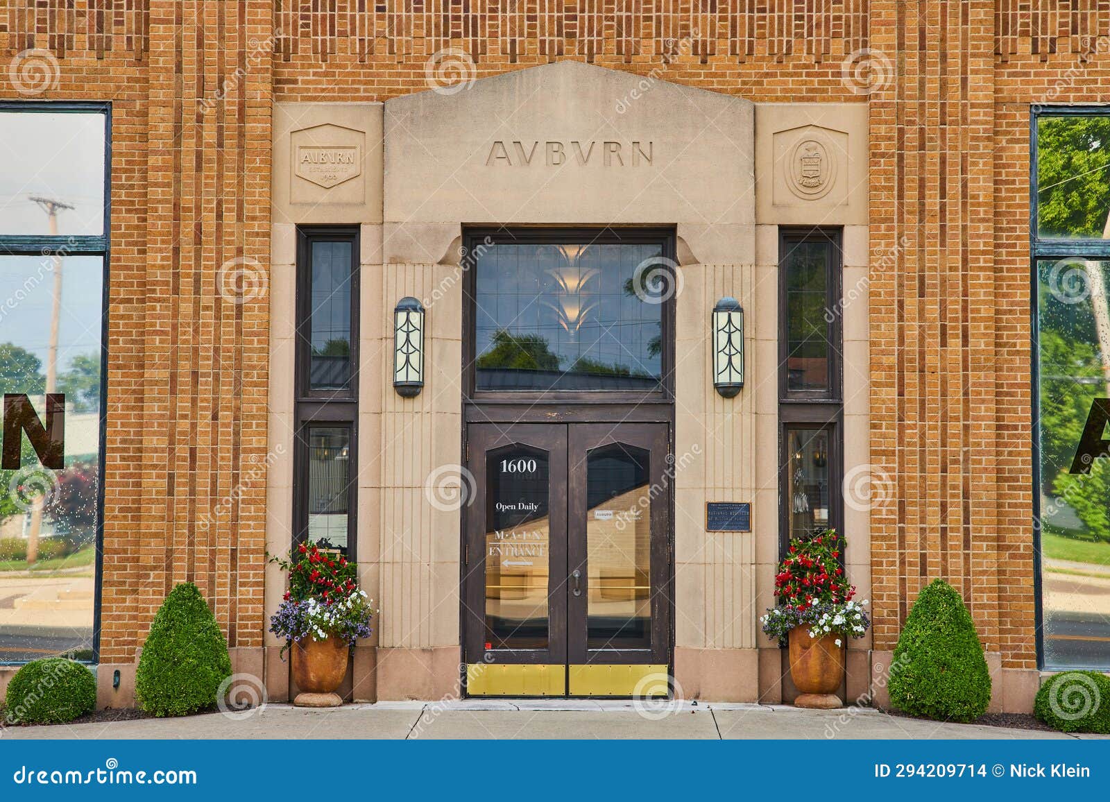 Front Doors of the Auburn Cord Duesenberg Automobile Museum Stock Photo ...