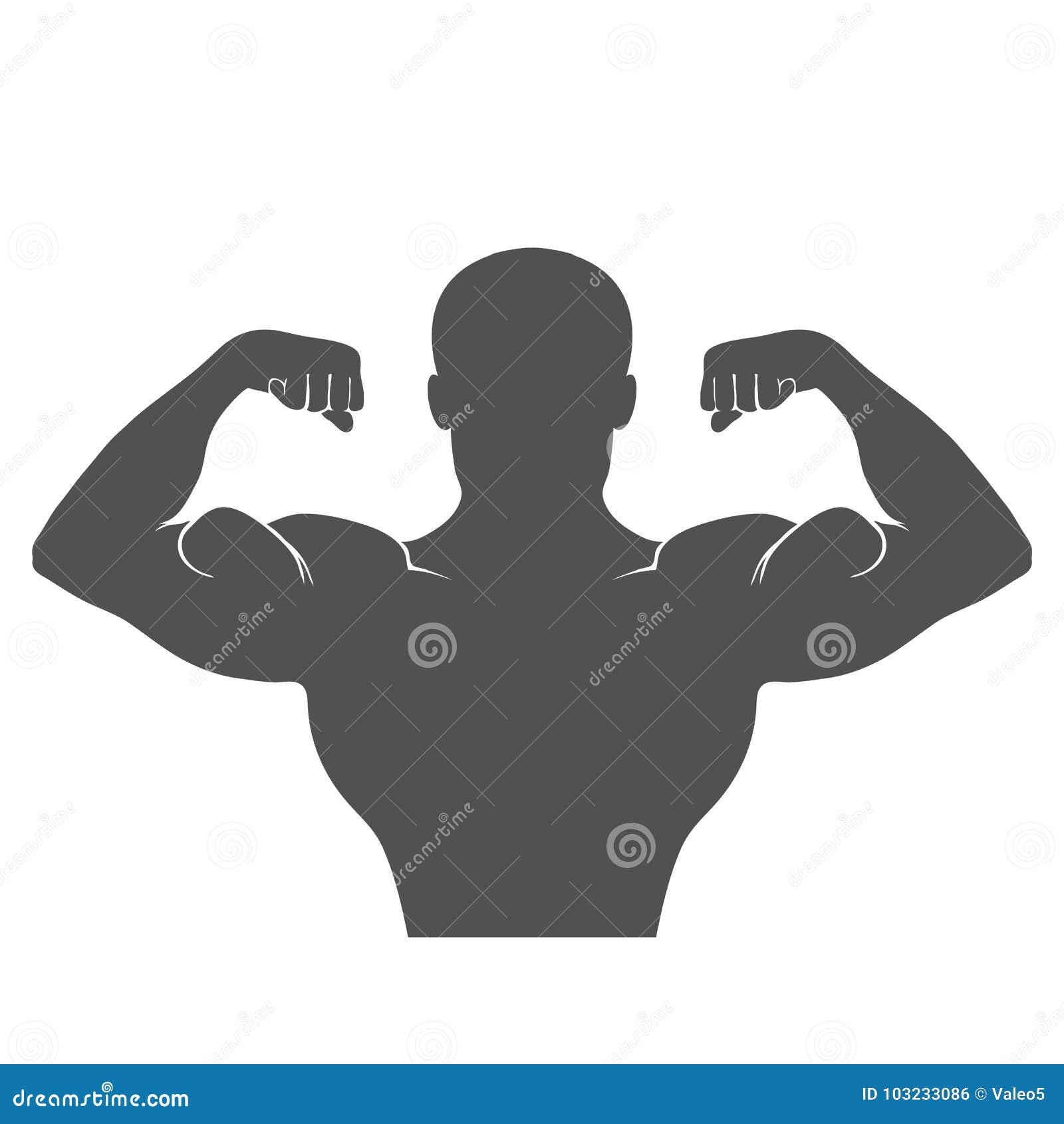Front double biceps pose stock vector. Illustration of male - 103233086
