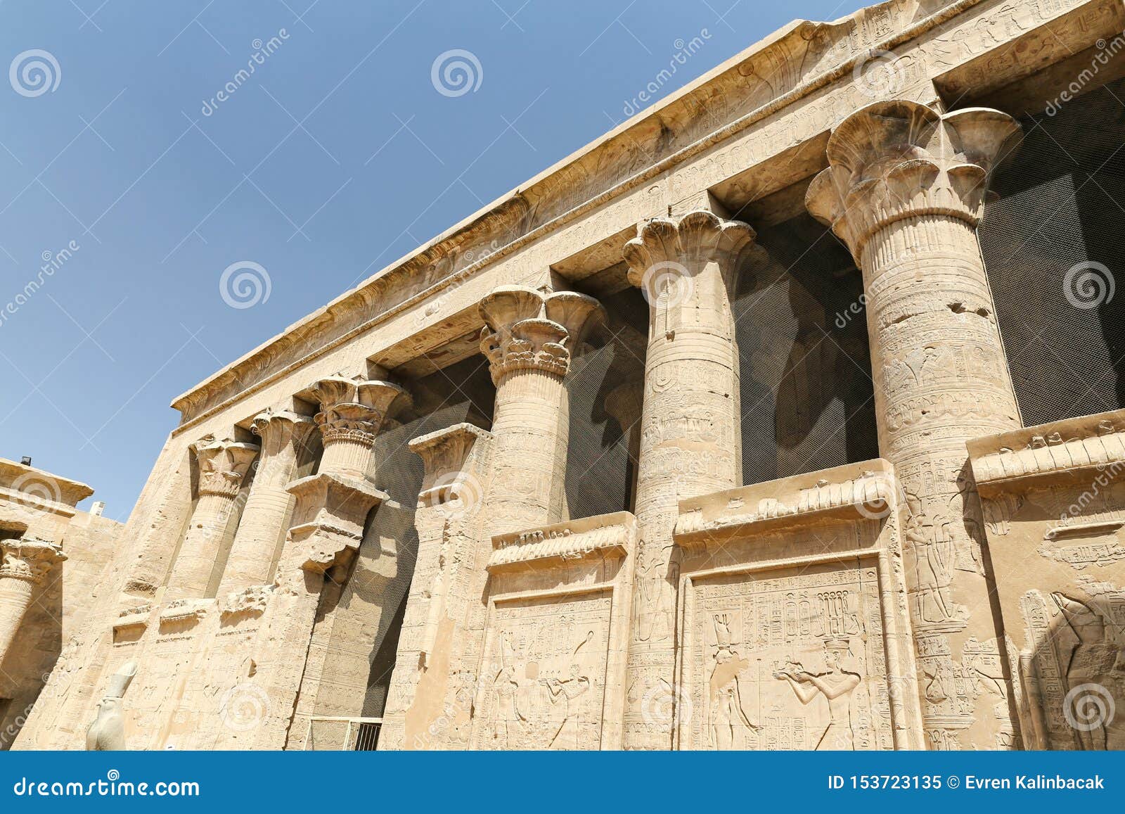 Front of Edfu Temple in Edfu, Egypt Stock Image - Image of edfu ...