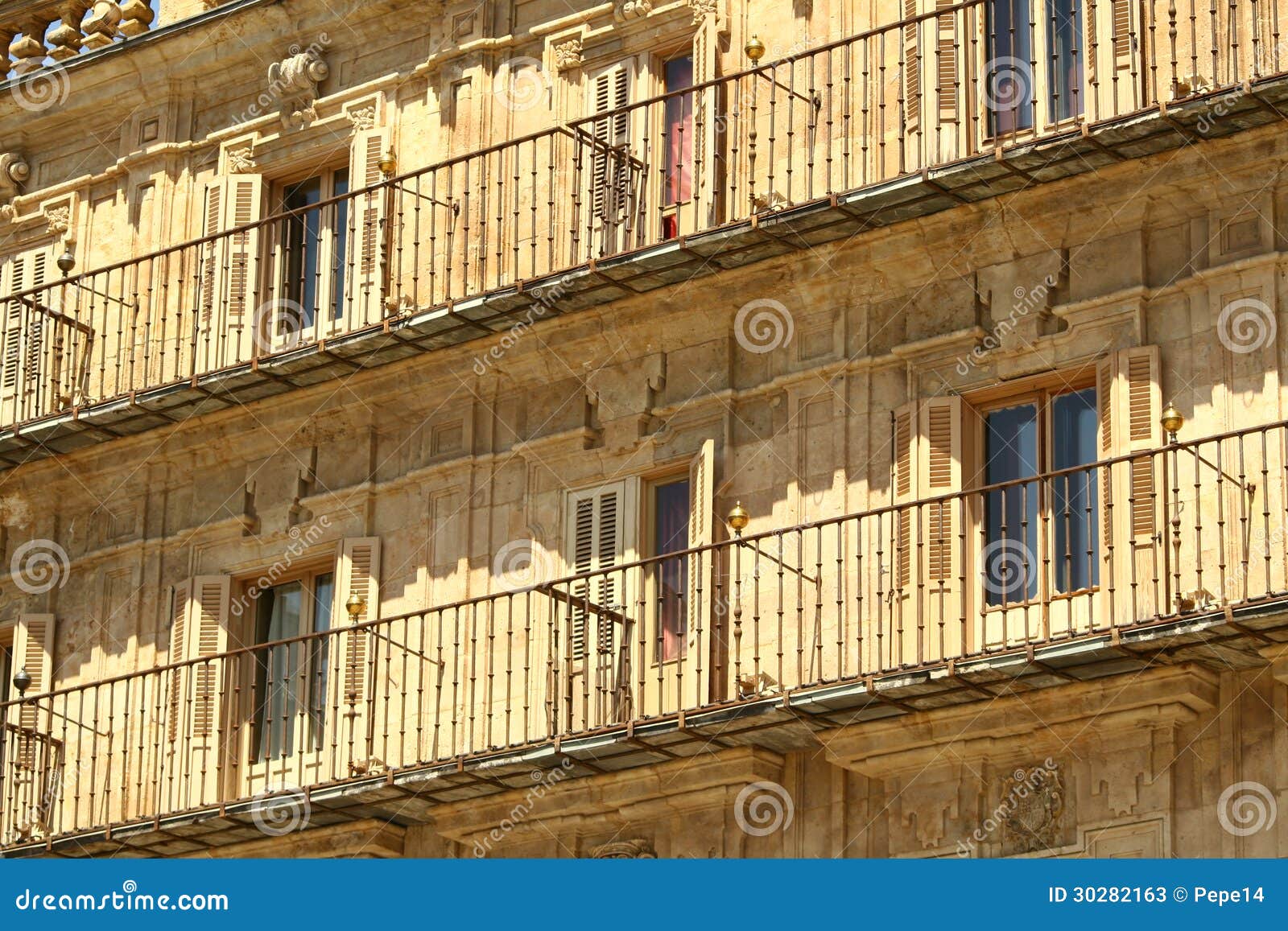Salamanca - Plaza Mayor stock image. Image of elevation - 30282163