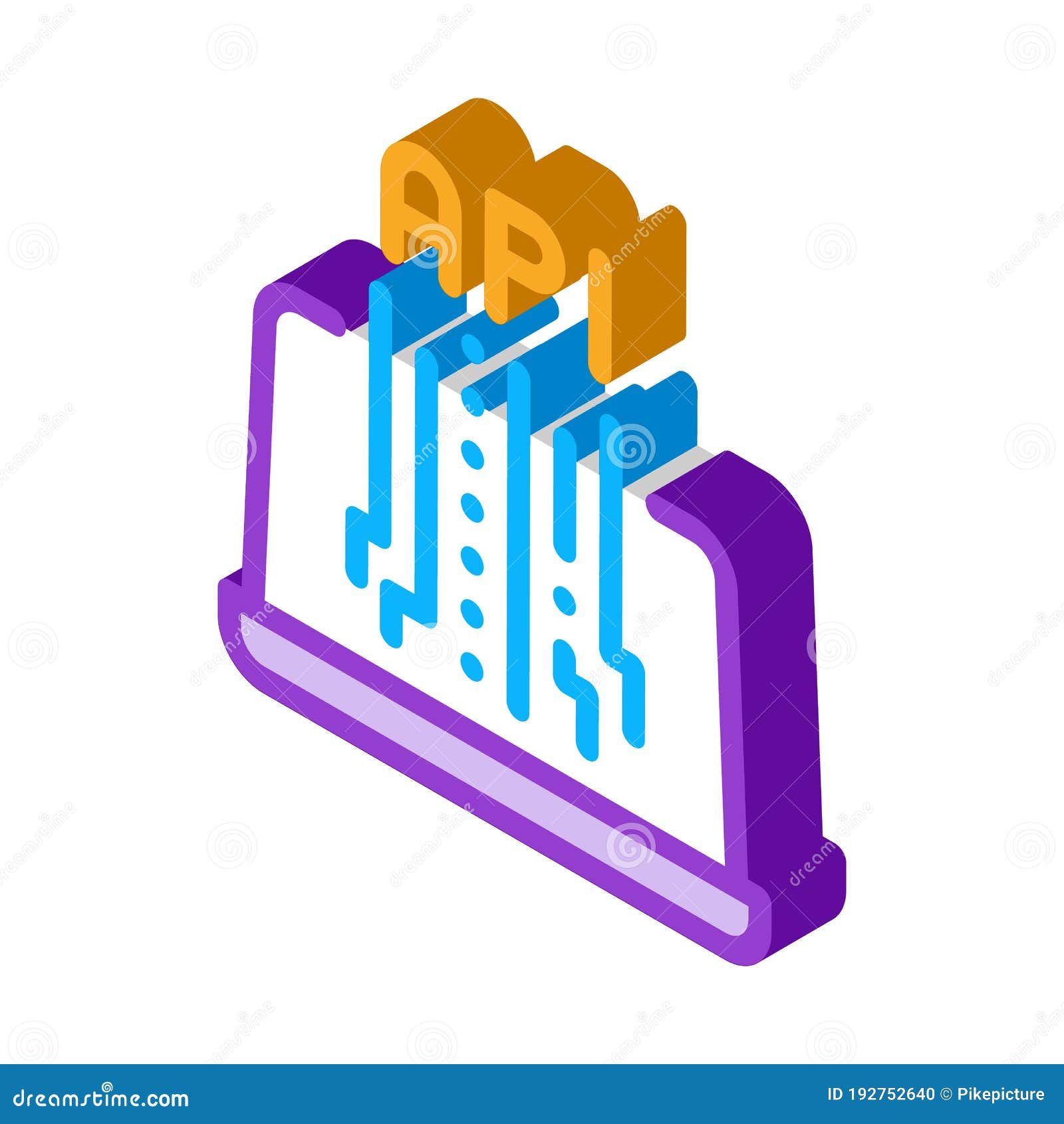 Front End Api Isometric Icon Vector Illustration Stock Vector ...