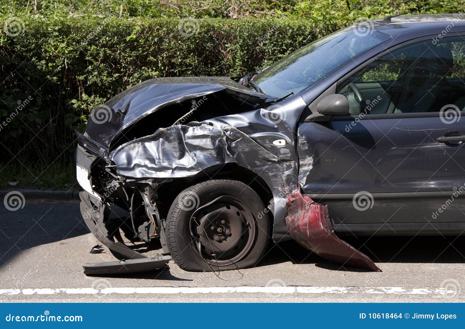 Front End Car Crash stock photo. Image of metal, bumper - 10618464