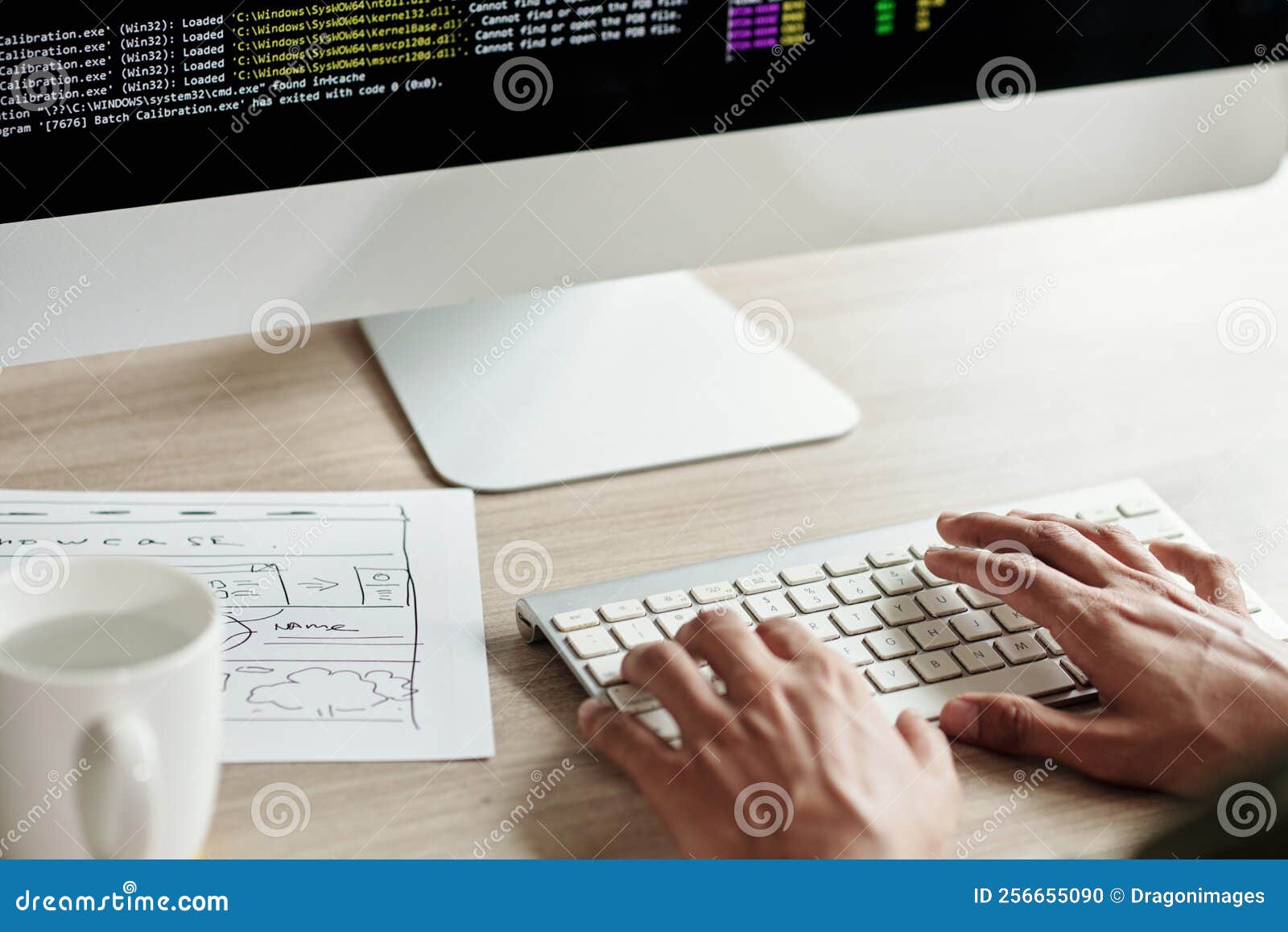 Front End Developer Checking Website Stock Photo - Image of coworker ...