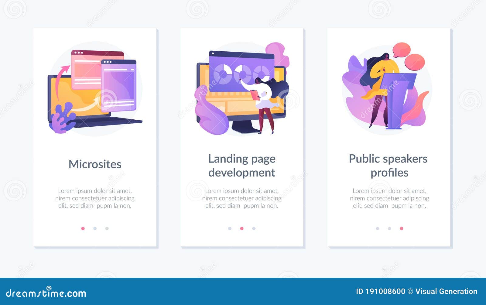 Front End Development App Interface Template. Stock Vector ...