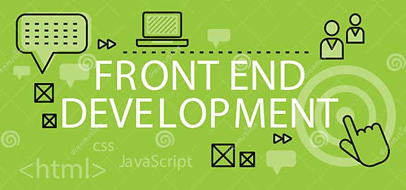 Front End Development Banner Concept Stock Vector - Illustration of ...
