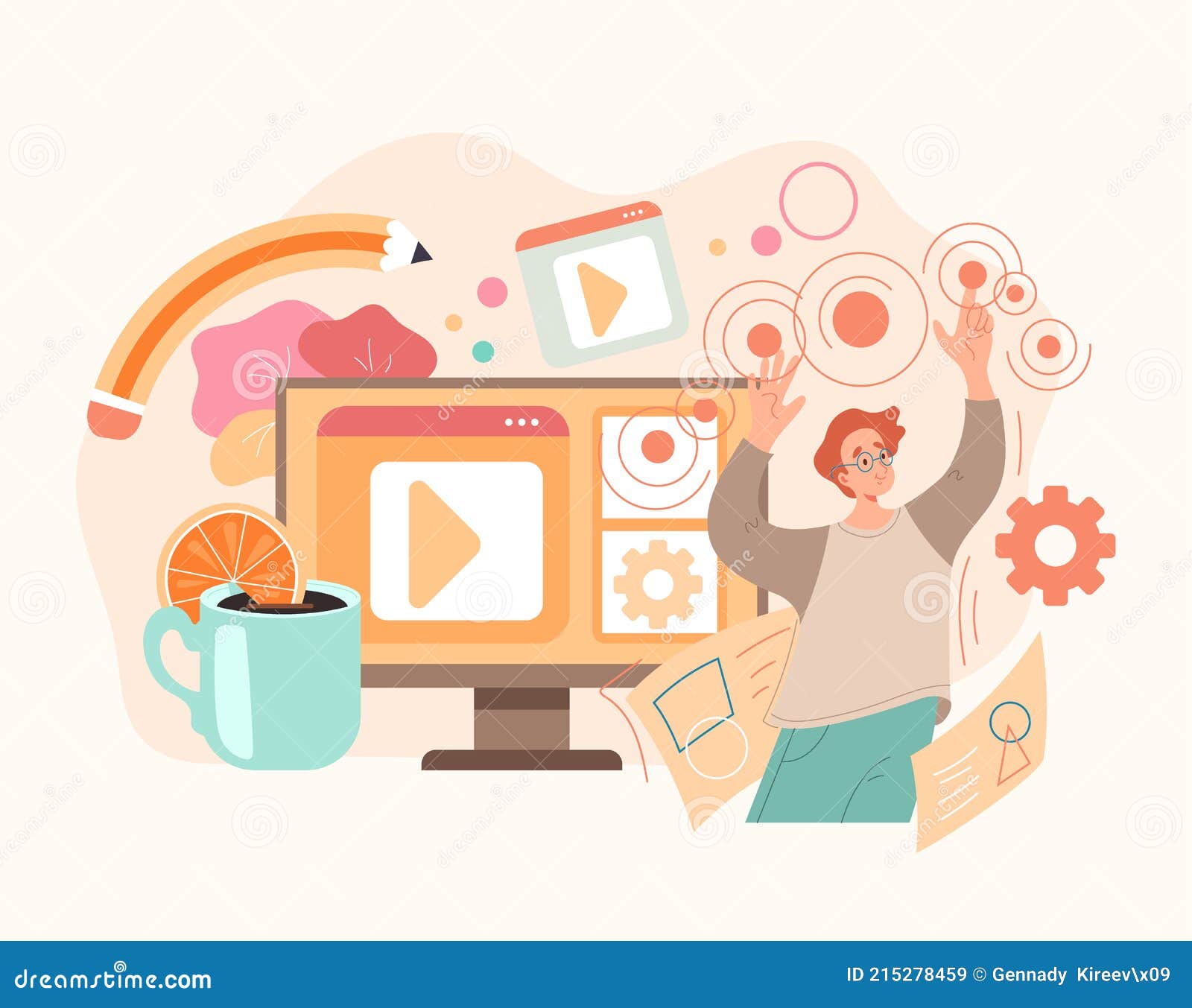 Front End Development Concept Stock Vector - Illustration of network ...