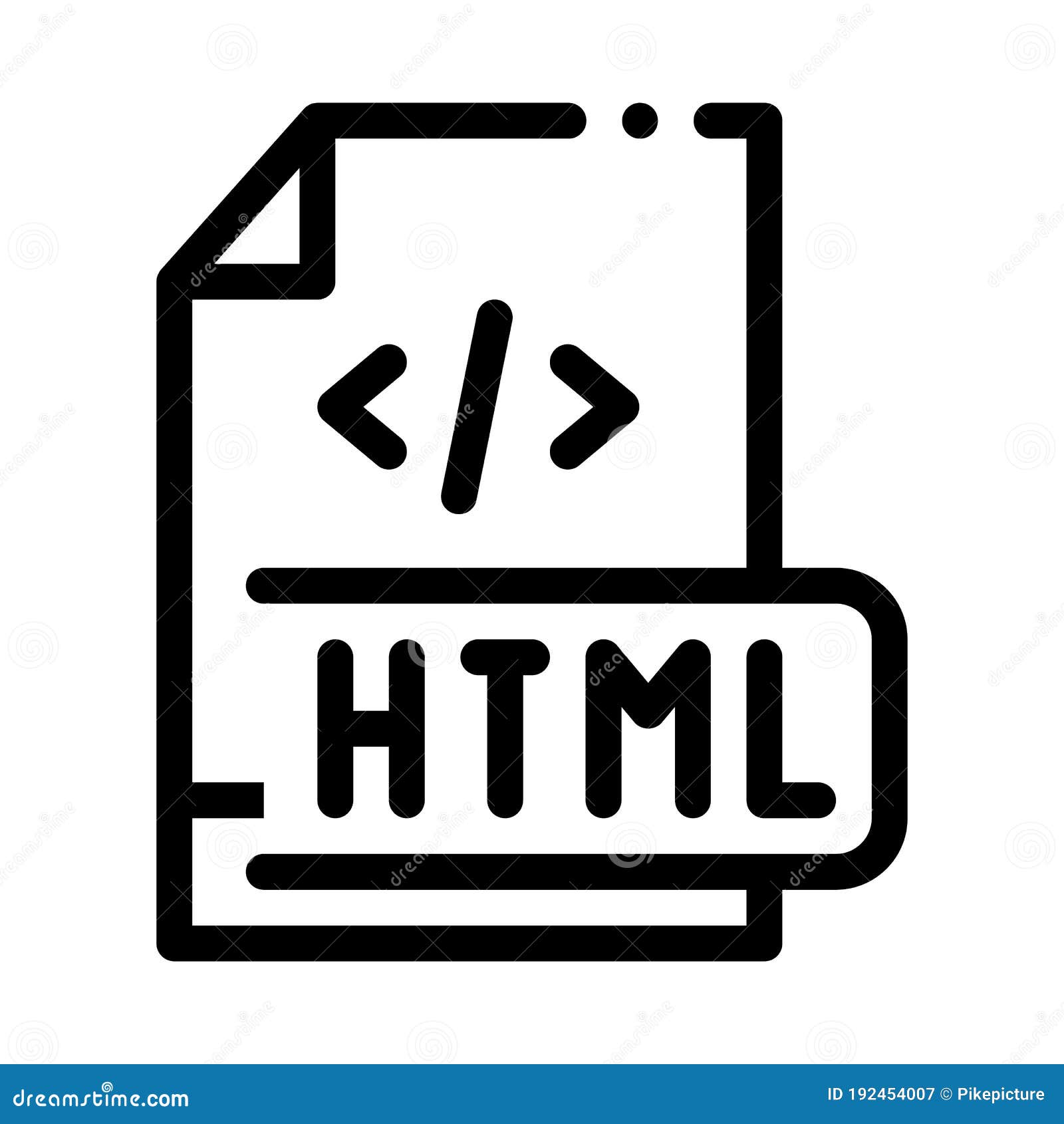Front End Html Code Icon Vector Outline Illustration Stock Vector ...