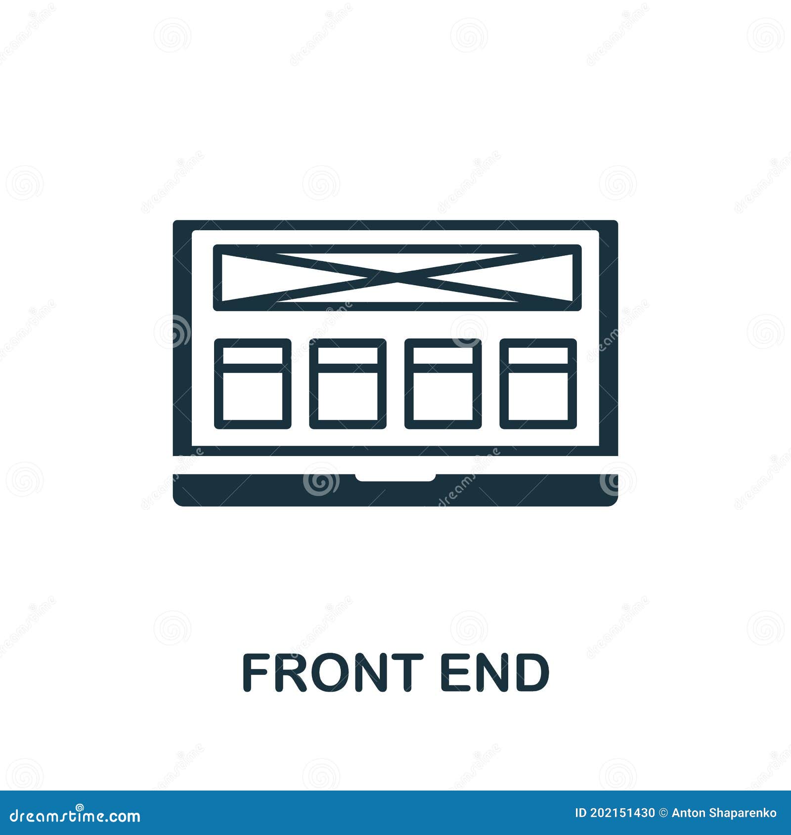 Front End Icon. Simple Element from Website Development Collection ...