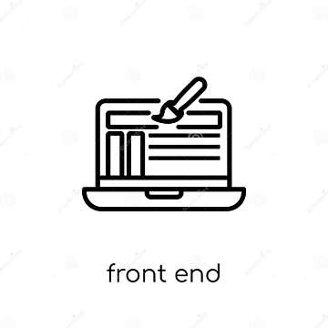 Front End Icon. Trendy Modern Flat Linear Vector Front End Icon Stock ...