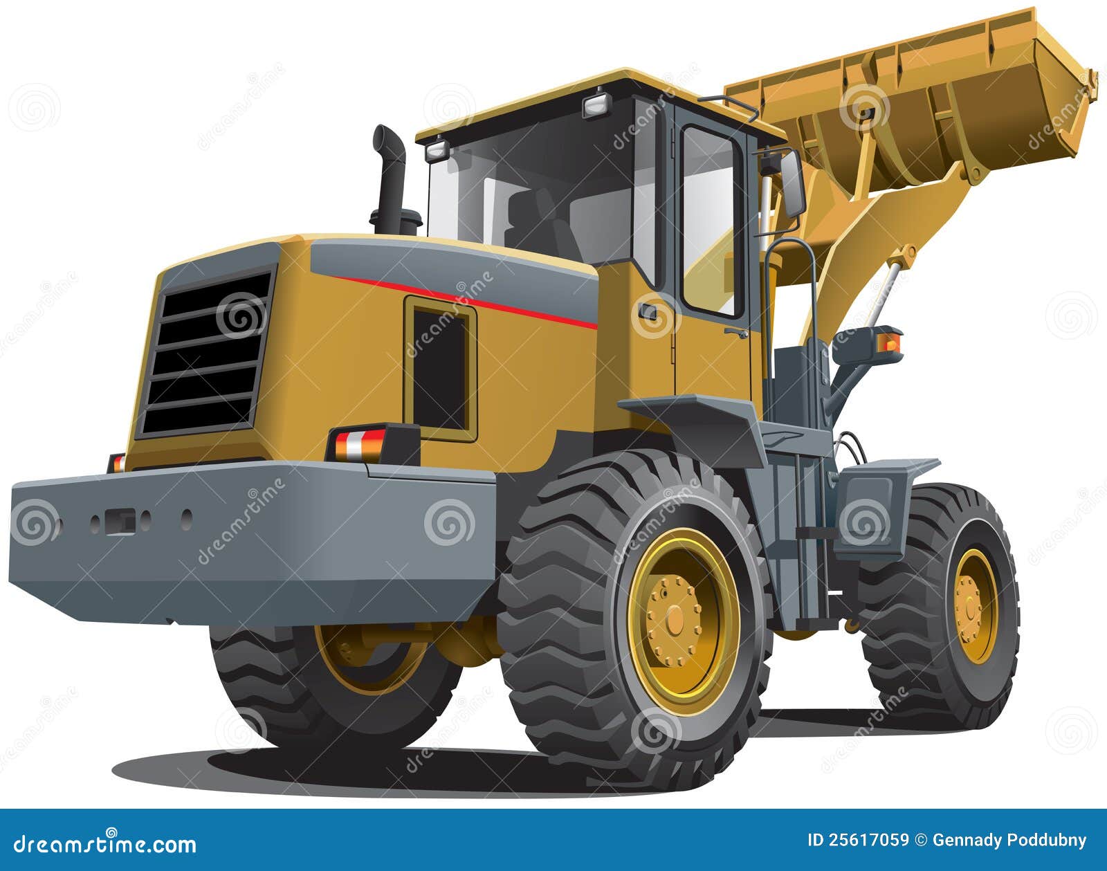 Front end loader stock vector. Illustration of digging - 25617059