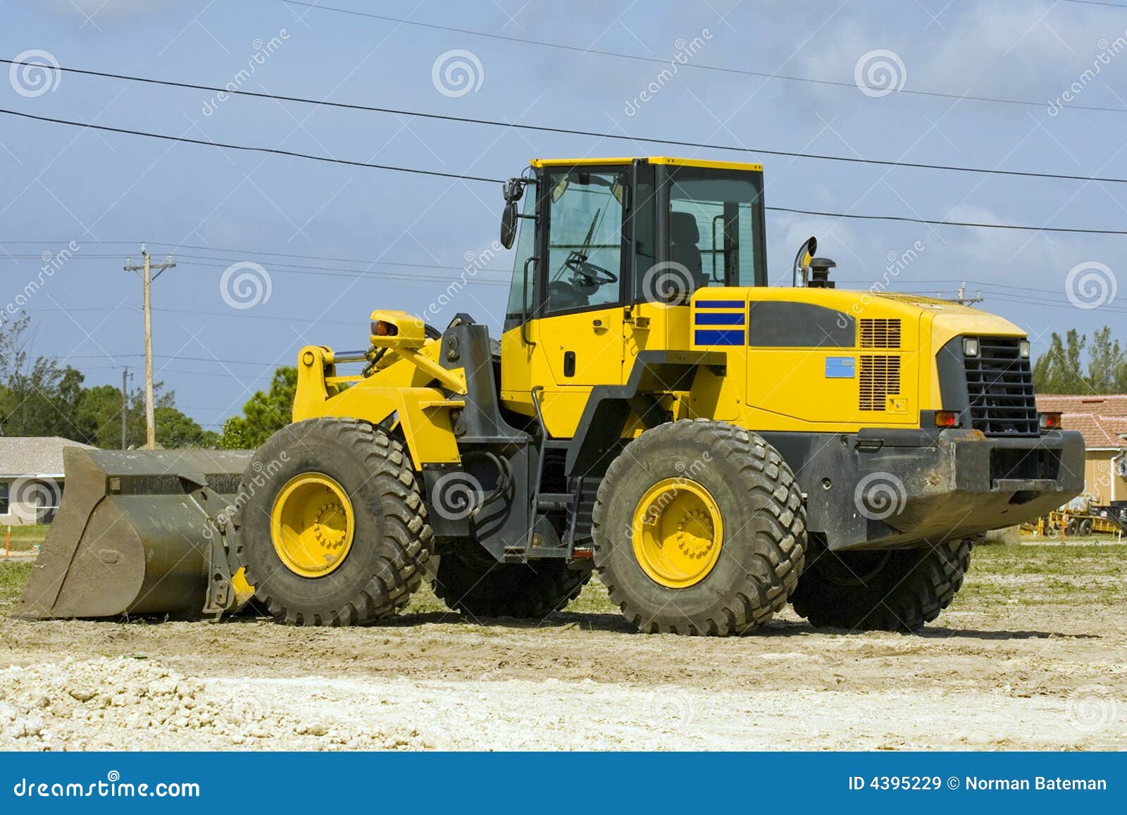 Front end loader stock image. Image of yellow, moving - 4395229