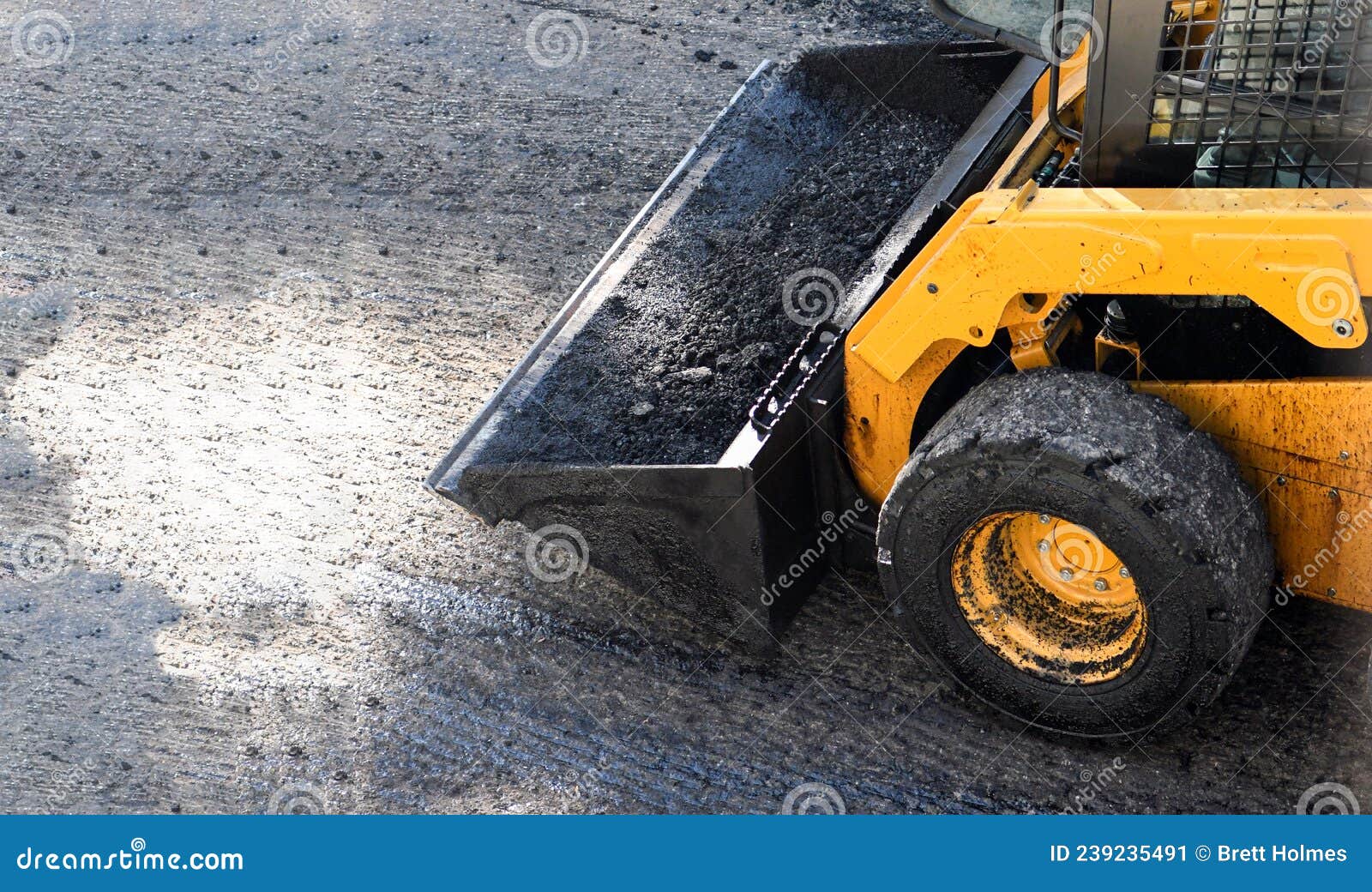 Front End Loader Carrying Asphalt Stock Image - Image of smooth, road ...