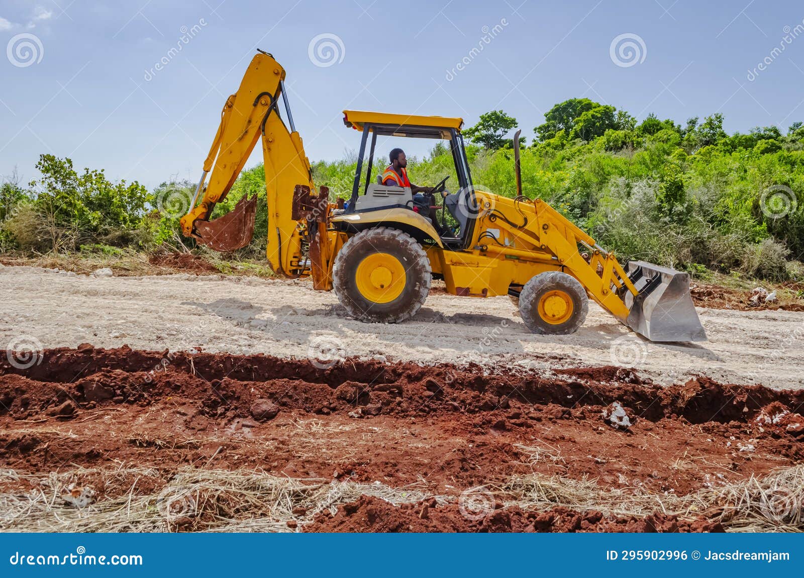 Front-end Loader Bucket Leveling Marl Stock Photo - Image of road, soil ...
