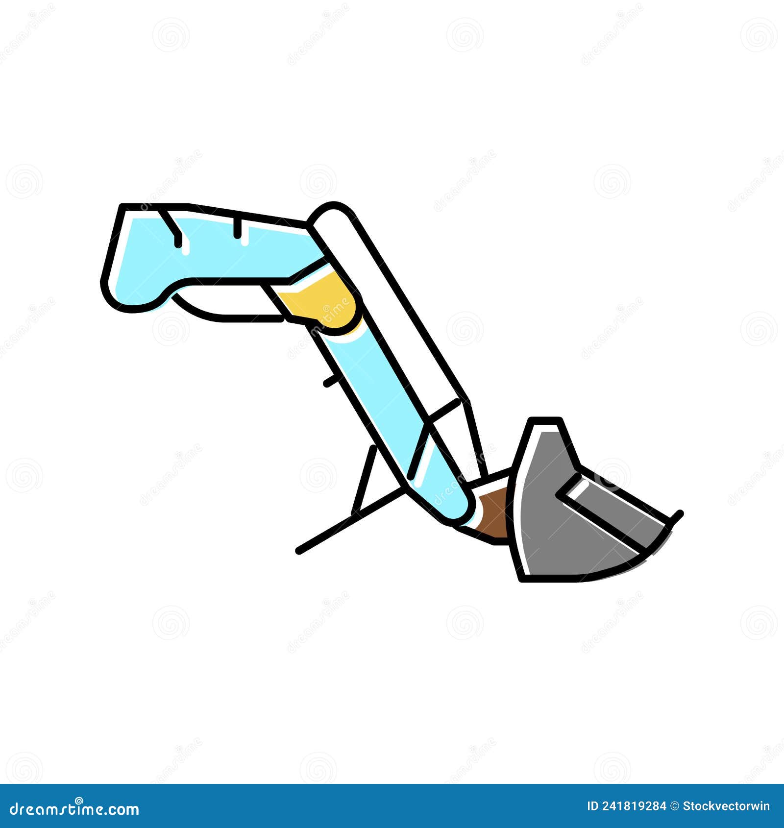 Front End Loader Farm Tool Color Icon Vector Illustration Stock Vector ...