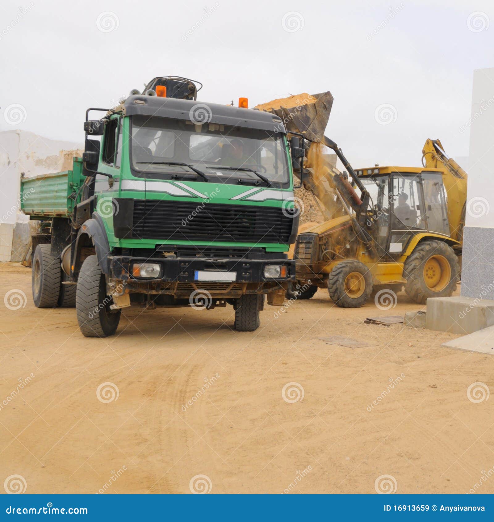 Front End Loader Loading Dumper Stock Image - Image of dirt ...