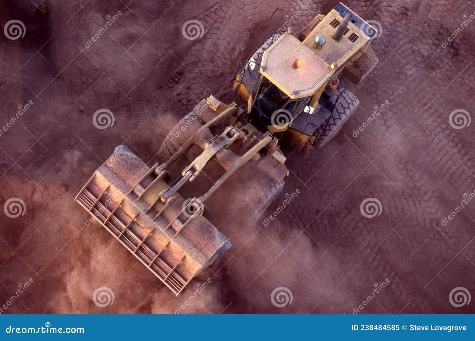 Front End Loader Working Gold Ore Stockpile Stock Image - Image of ...